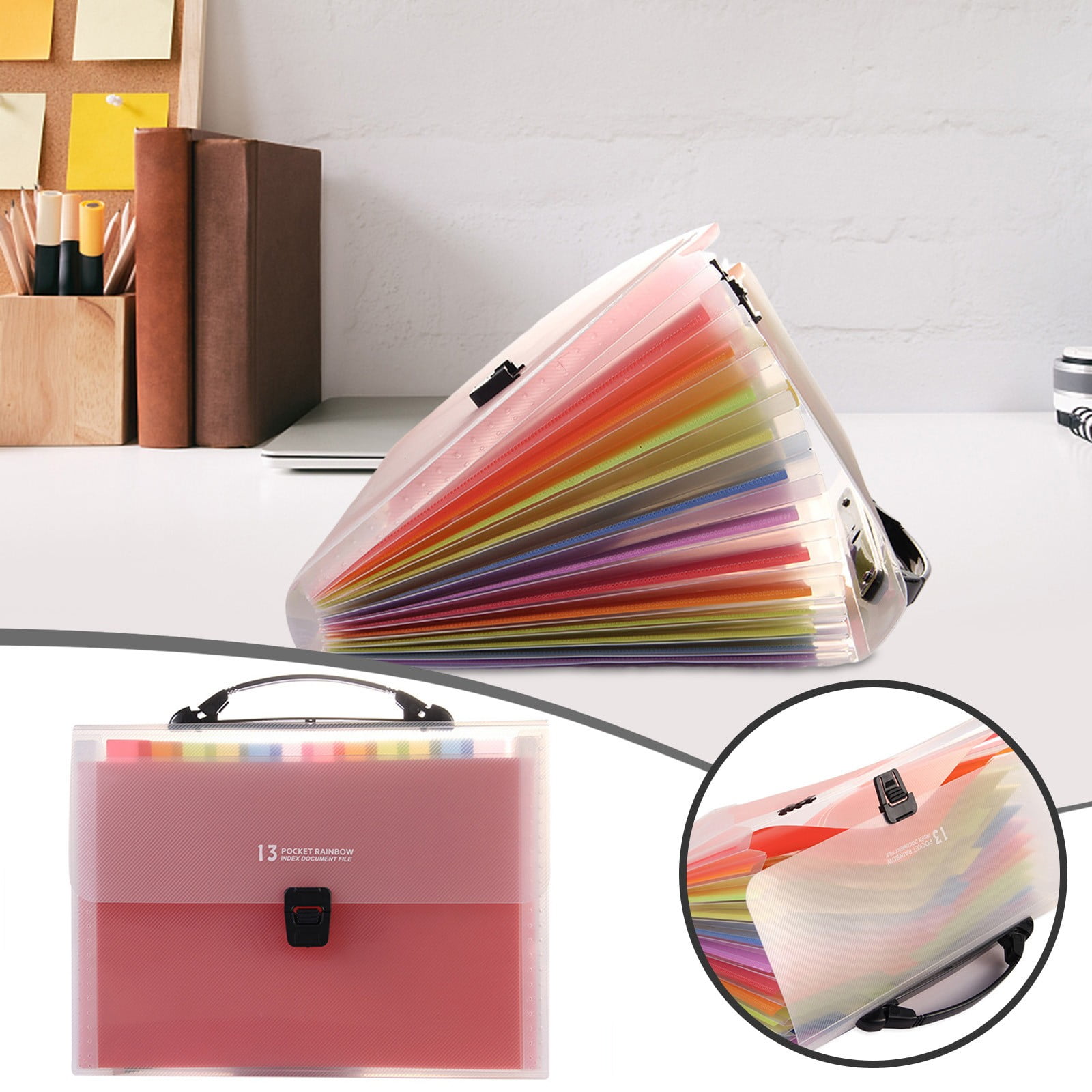 Accordion File Folder Portable Document Organizer Paper Filing Folder ...