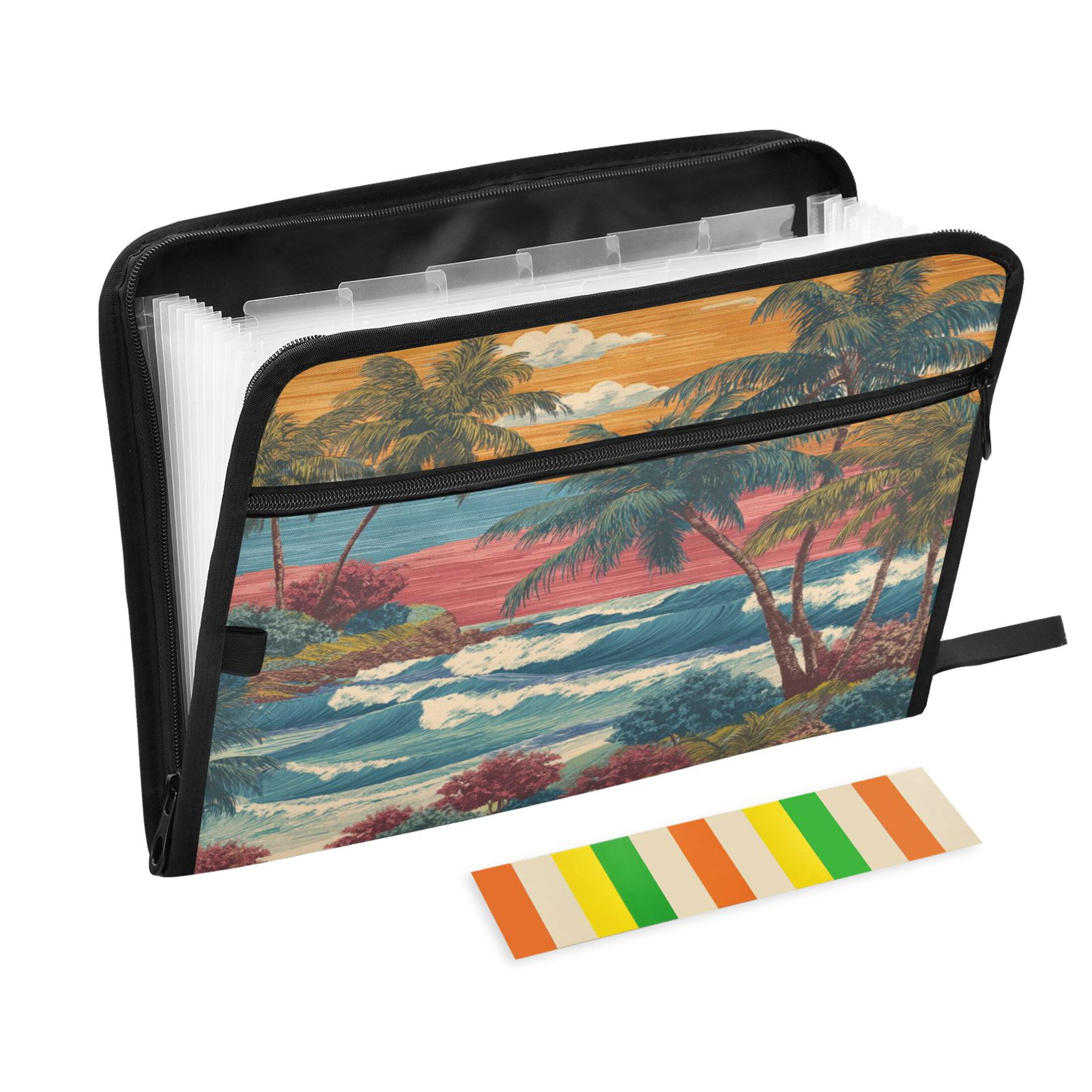 Accordion File Folder with Colorful Writable Tabs Portable Expandable ...