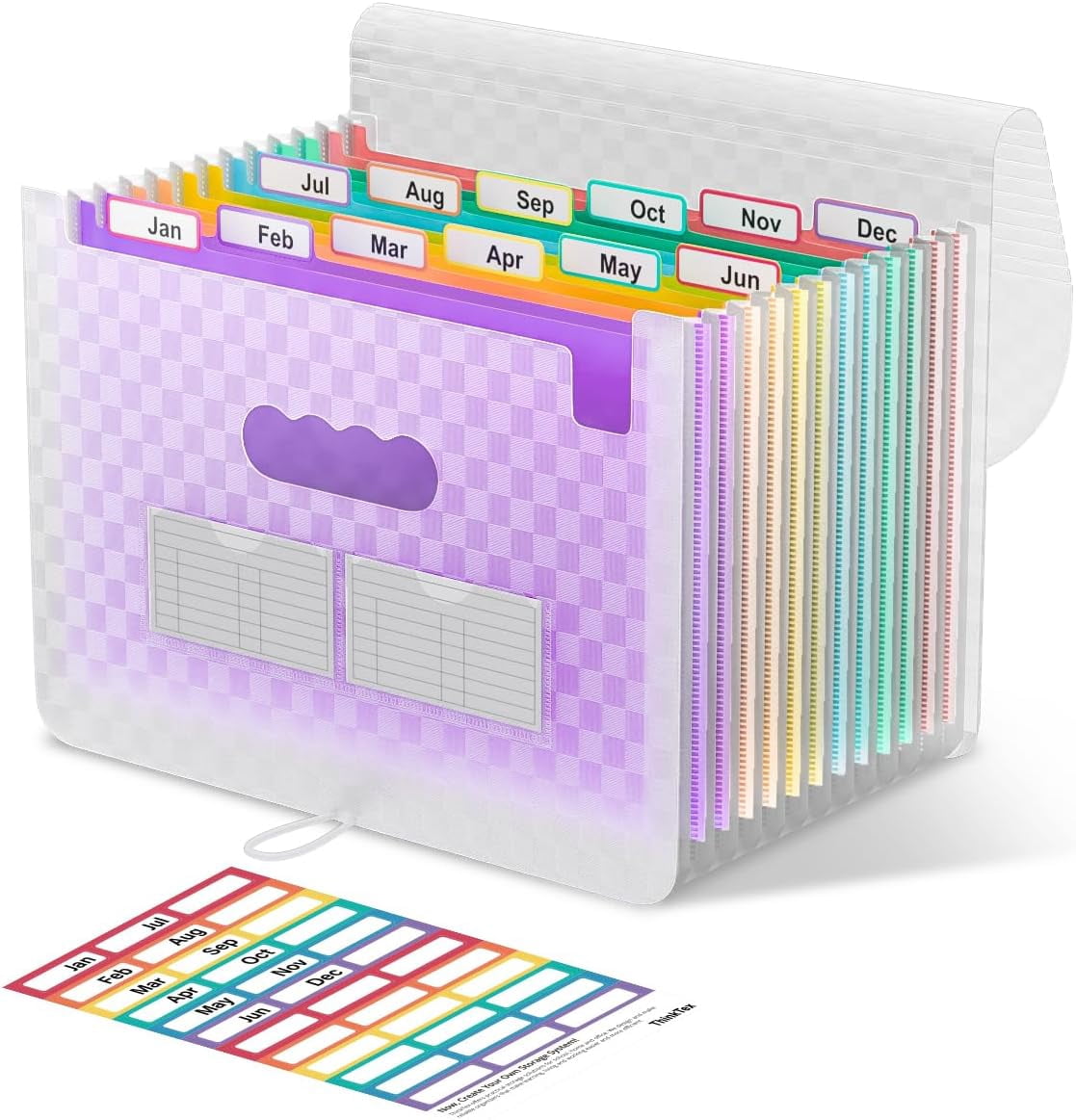 Accordion File Organizer, 12 - Pocket Expanding File Folders for Paper ...