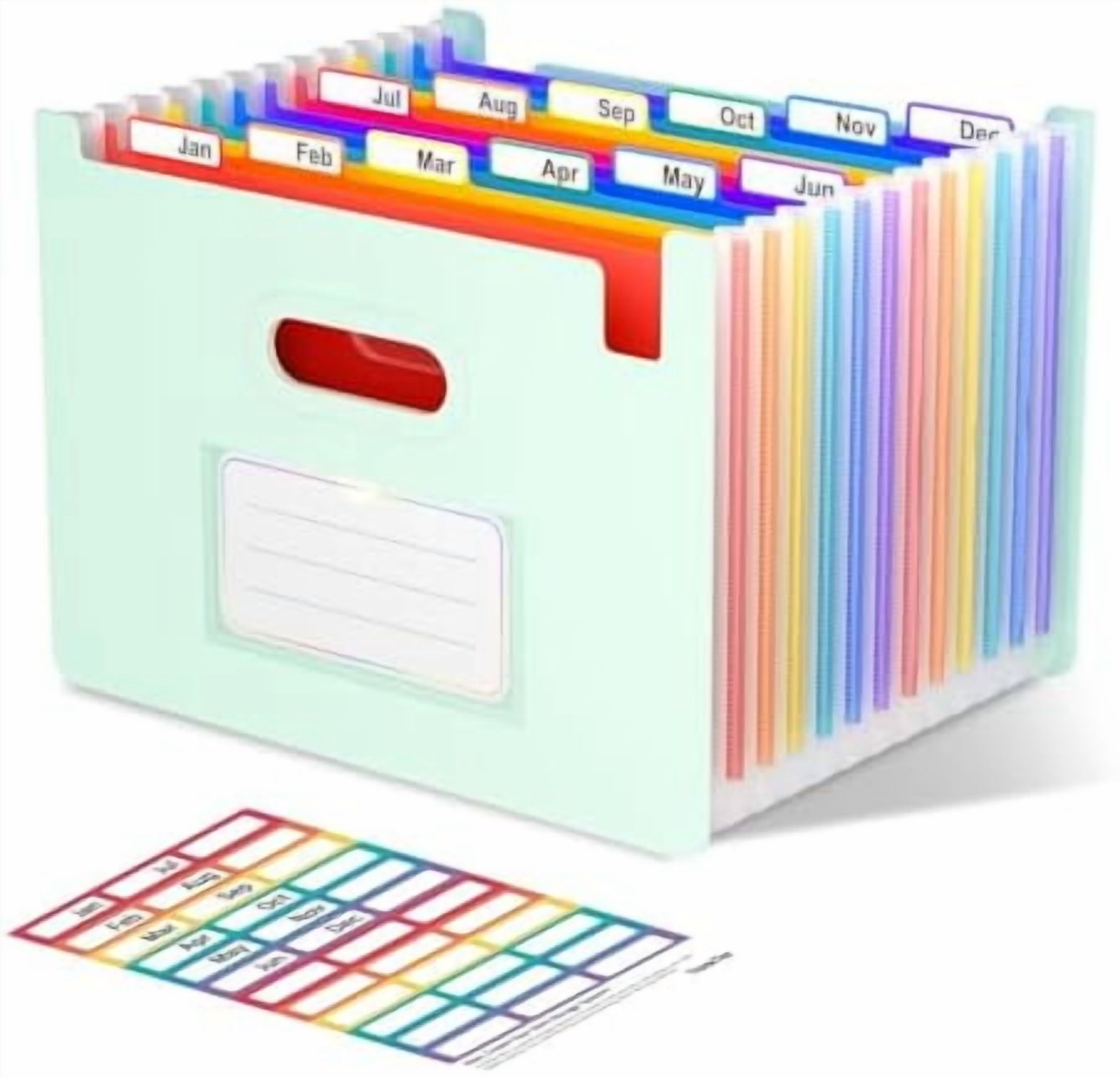 Accordion File Organizer, 12 - Pocket Expanding File Folders Upright ...