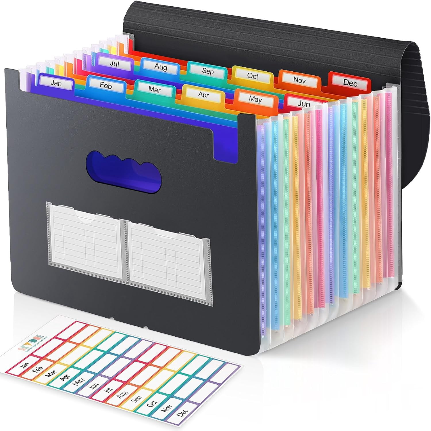 Accordion File Organizer, 12 Pockets File Folders, Letter Size ...