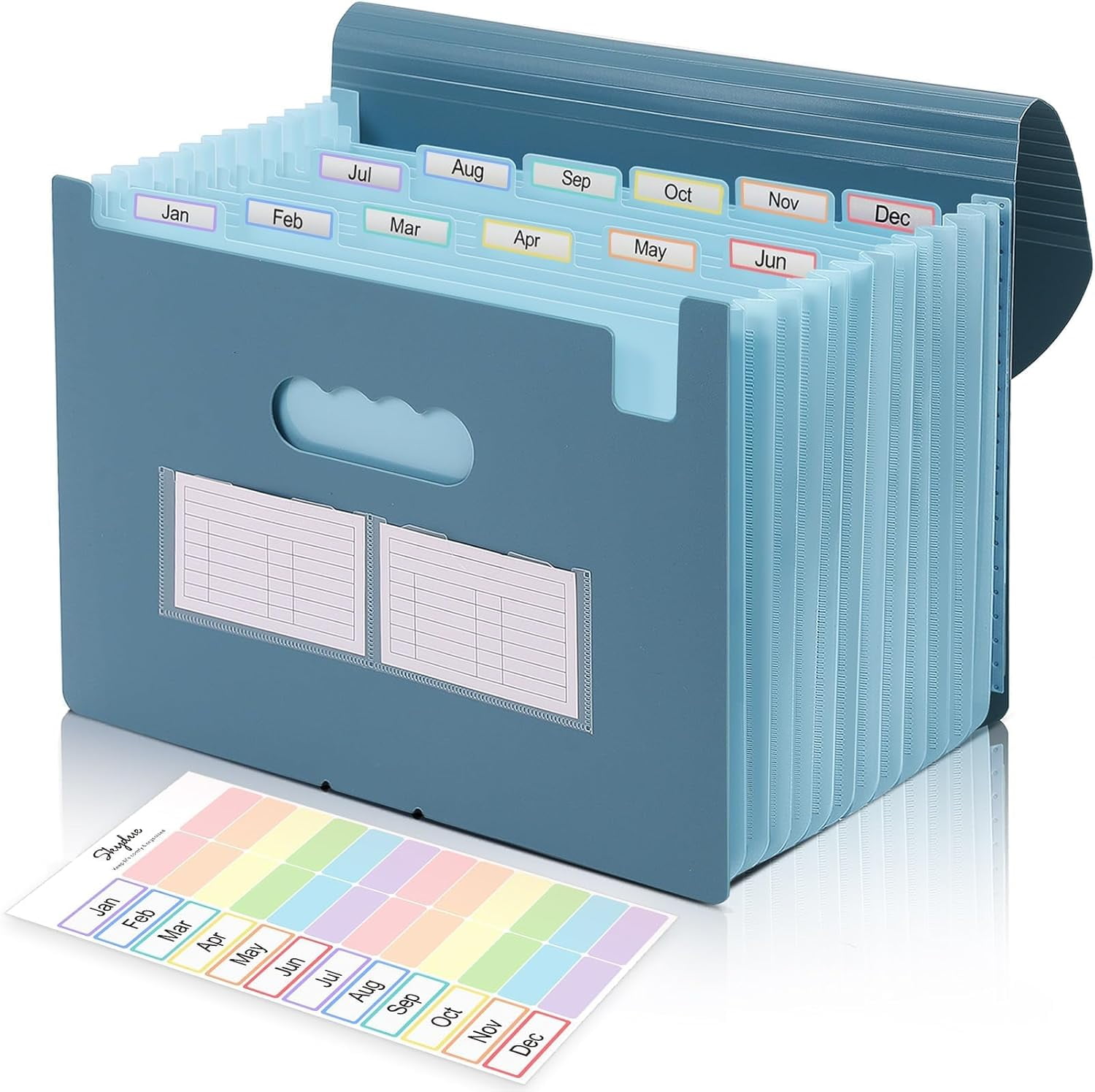 Accordion File Organizer, 13 Pocket File Folder Organizer with Monthly ...