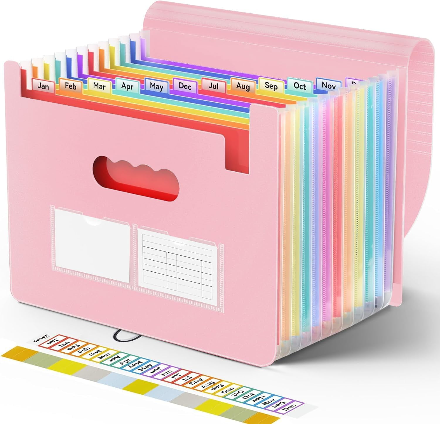 Accordion File Organizer, 13 Pockets Expanding File Folder, Portable ...