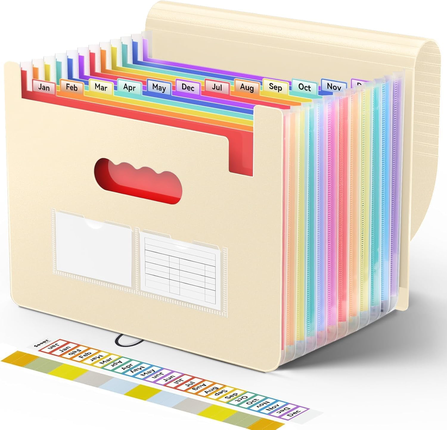 Accordion File Organizer, 13 Pockets Expanding File Folder, Portable ...