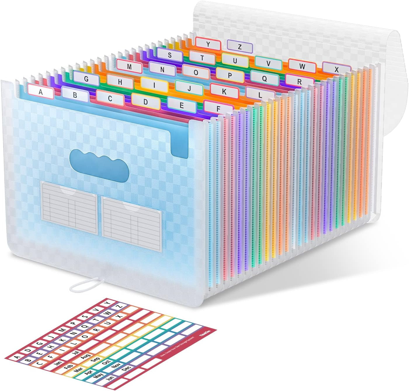 Accordion File Organizer, 26 Pockets Expanding File Folders, Monthly ...