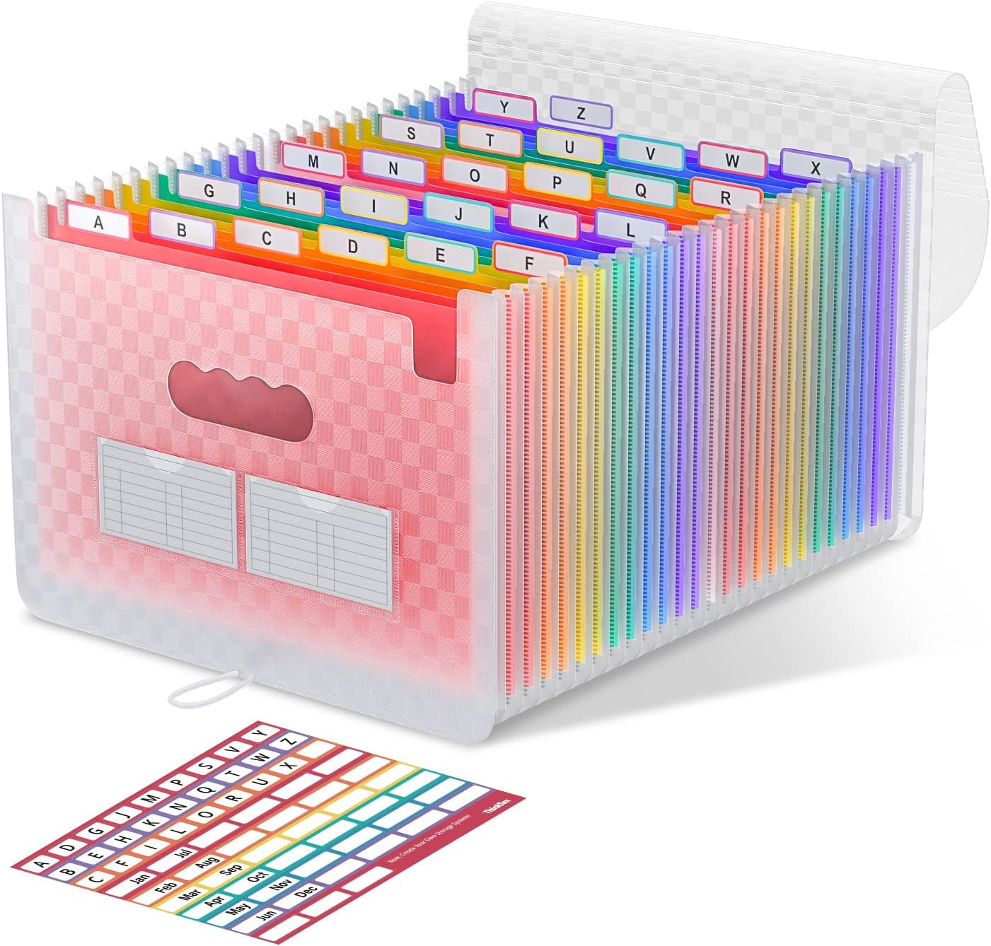 Accordion File Organizer, 26 Pockets Expanding Folders, Monthly Bill ...