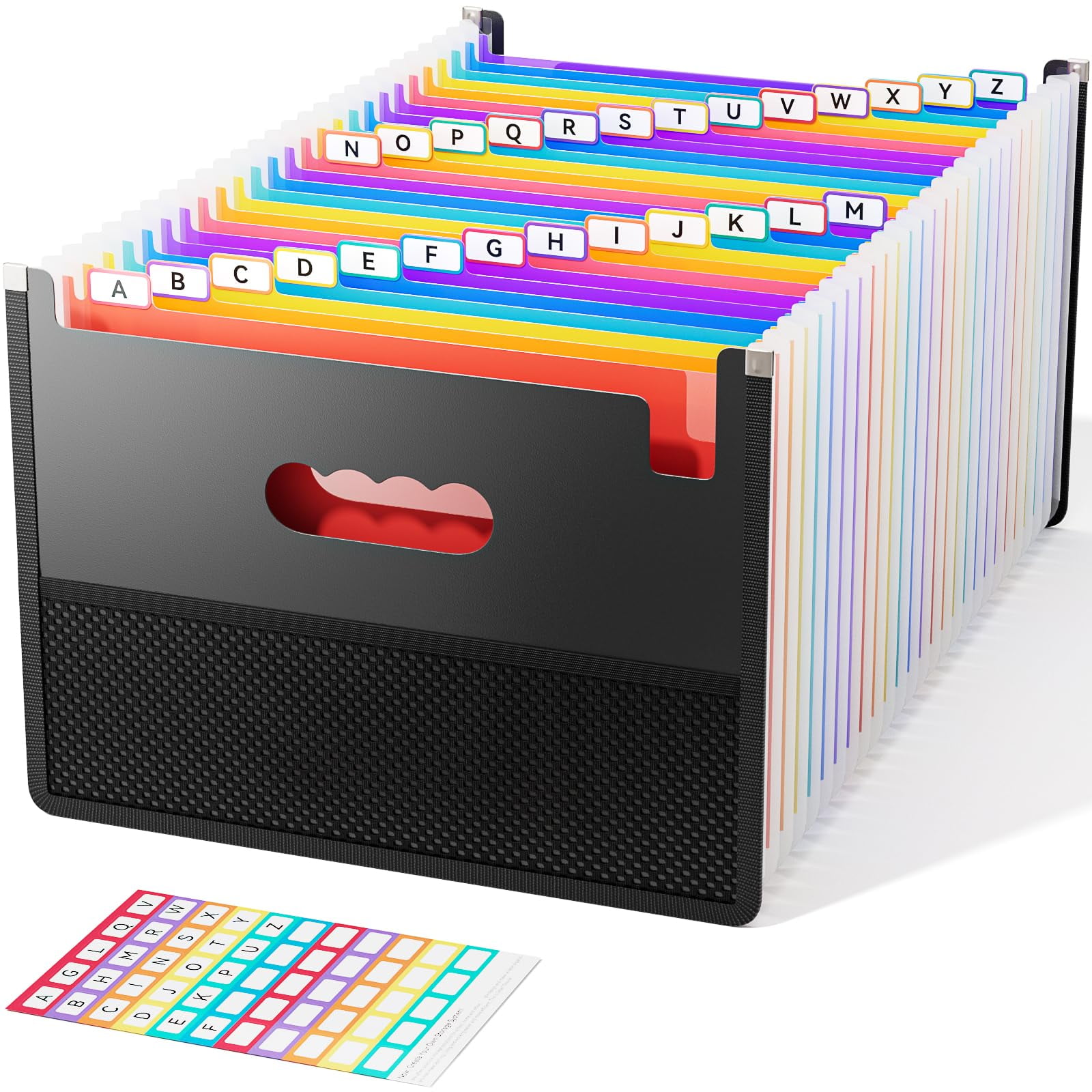 Accordion File Organizer, 26 Pockets File Folders, Upright & Open Top ...