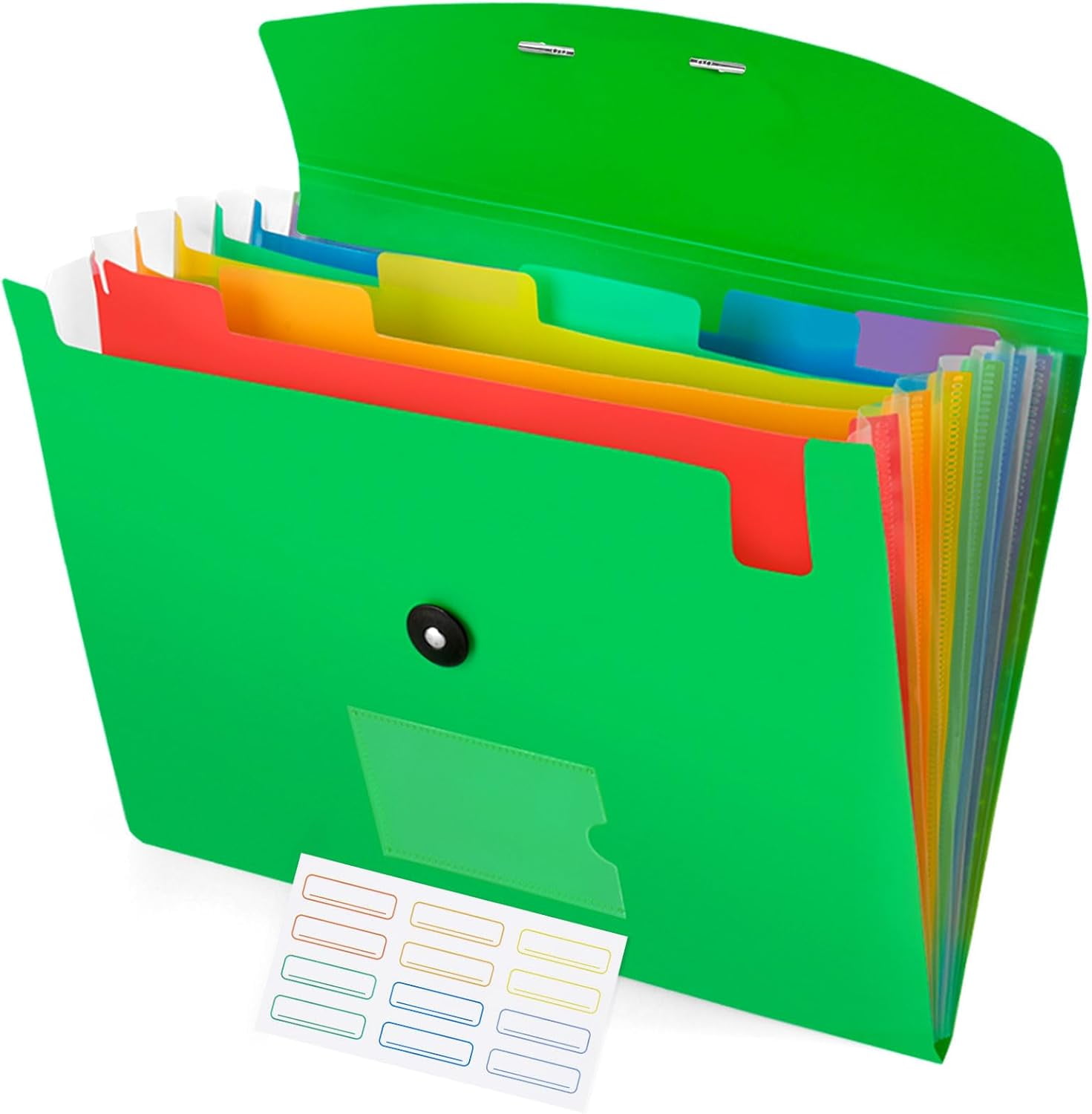 Accordion File Organizer, 7 Pockets Expanding File Folder with Labels ...