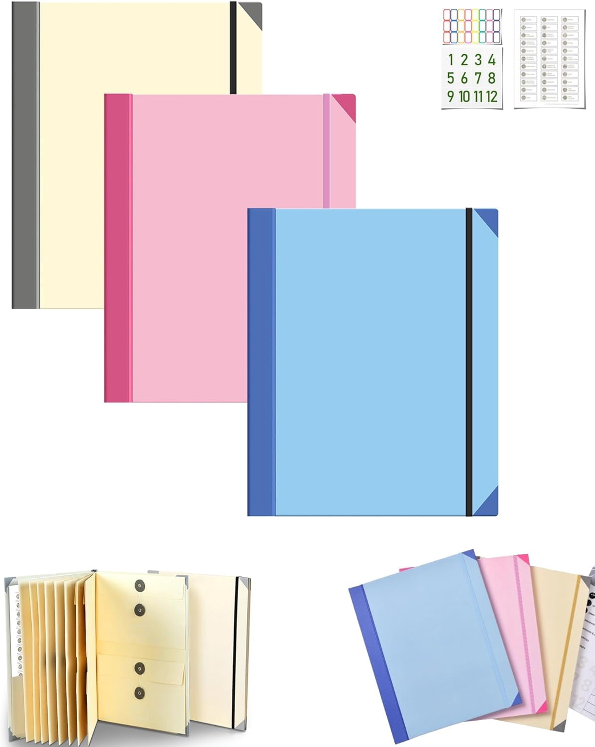 Accordion File Organizer Alphabetical,Portable Paper Organizer ...