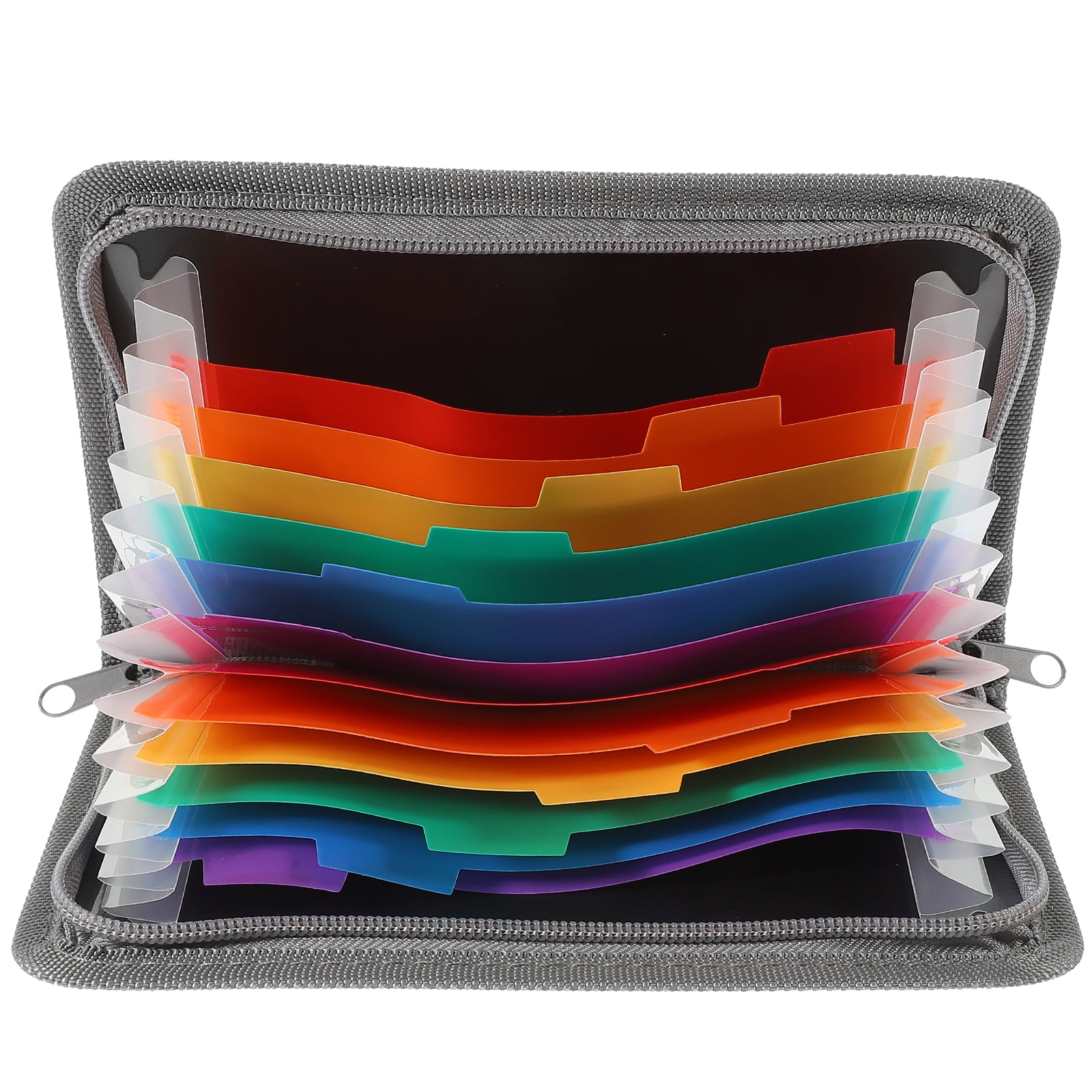 Hinespon Plastic Mini Accordion 5 Pocket File Organizer with Multi ...