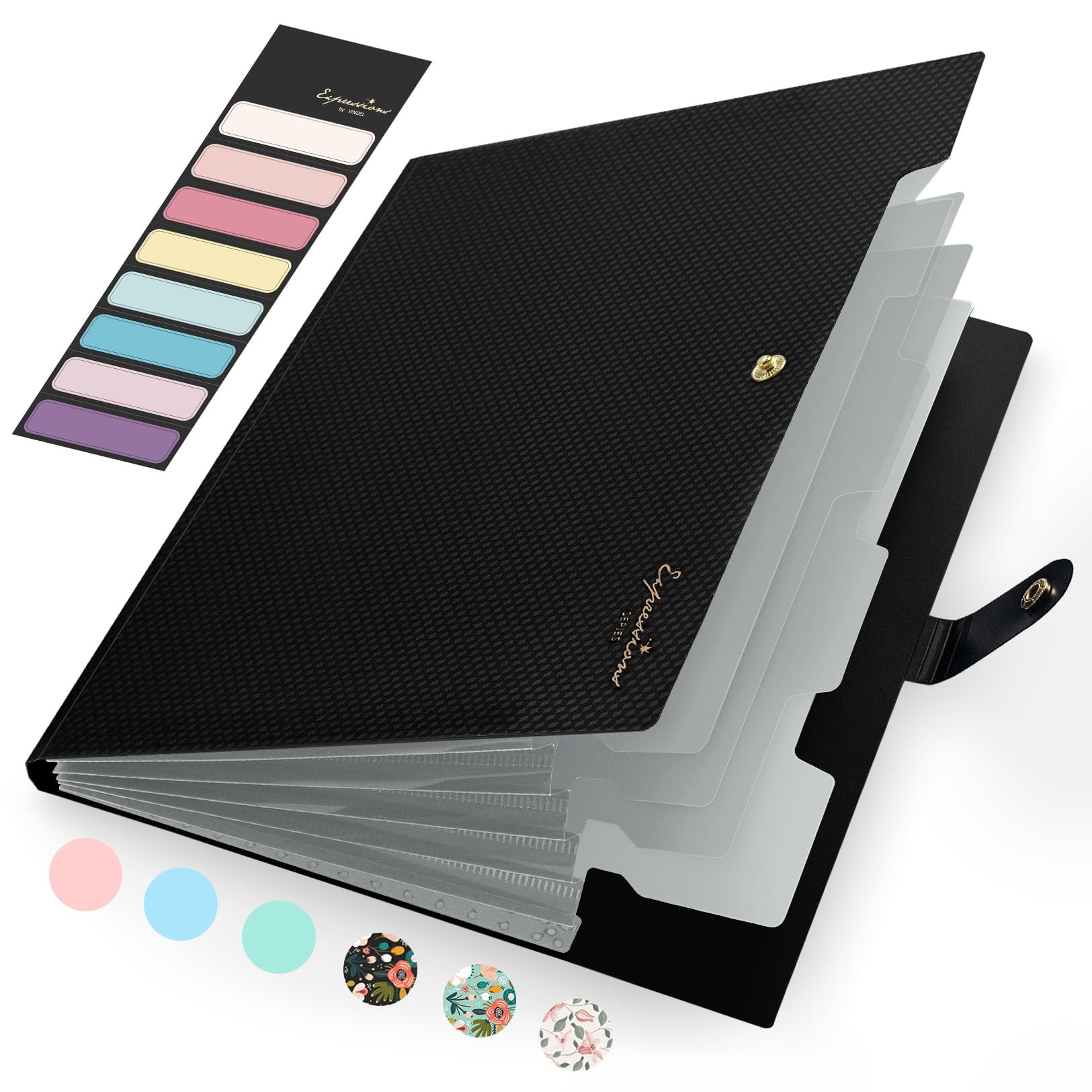 Accordion File Organizer, Letter Size Expanding File Folder with 5 ...