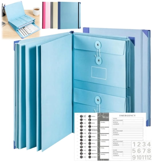 Accordion File Organizer Manila Pocket Document Folder, 2026 New ...