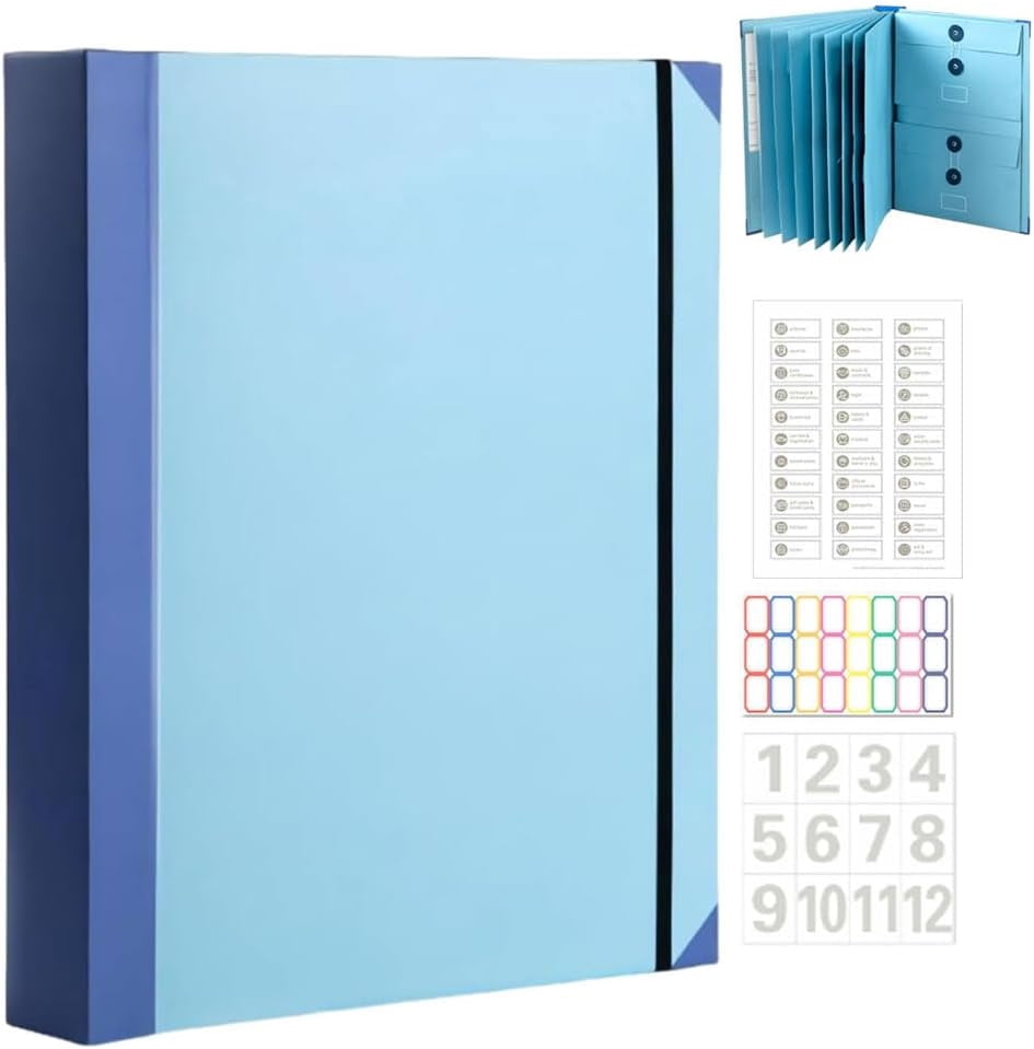 Accordion File Organizer Manila Pocket Document Folder, Expandable ...
