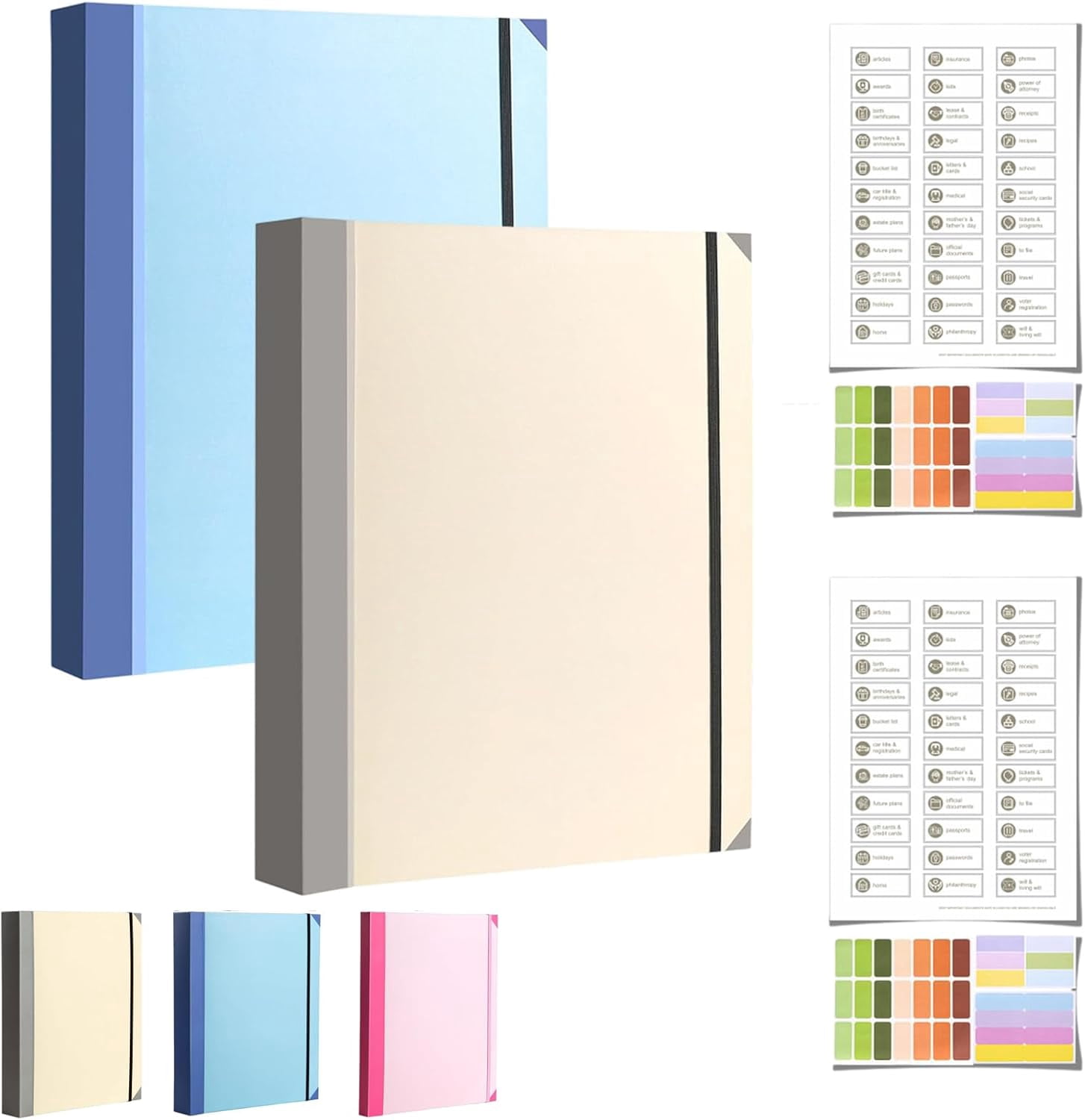 Accordion File Organizer Manila Pocket Document Folder for Passports ...