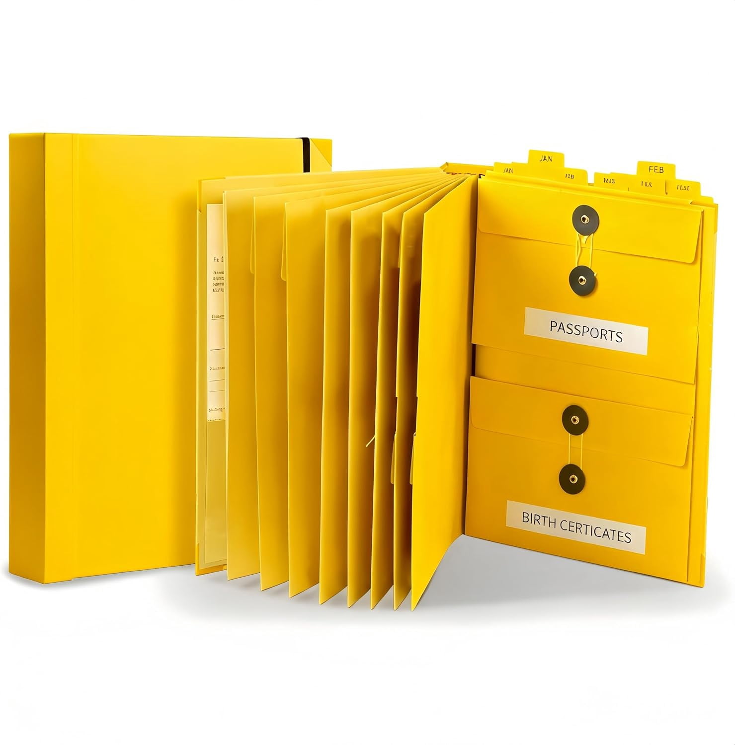 Accordion File Organizer Manila Pocket Document Folder for Passports ...