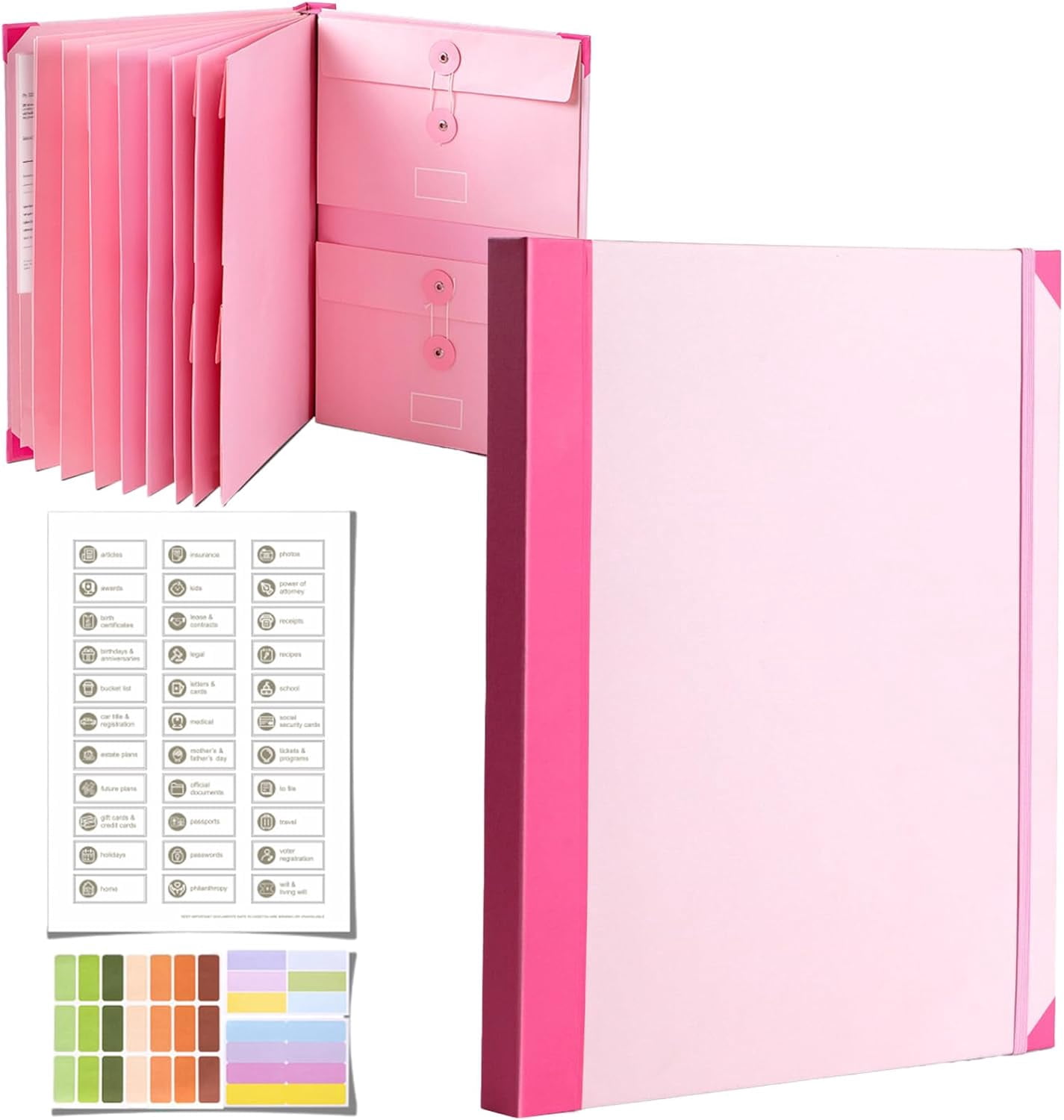 Accordion File Organizer Manila Pocket Document Folder for Passports ...