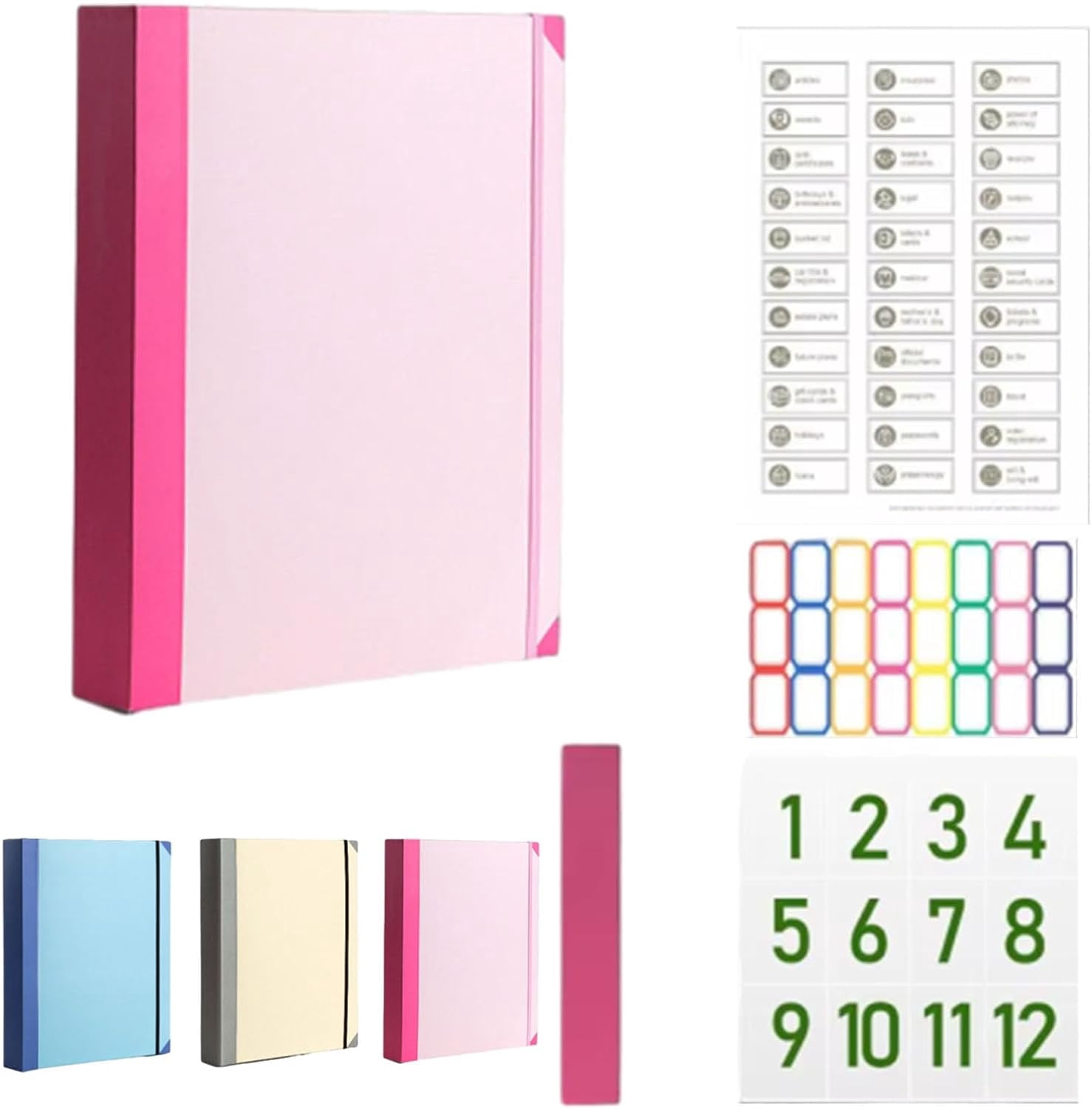 Accordion File Organizer Manila Pocket Document Folder for Passports ...