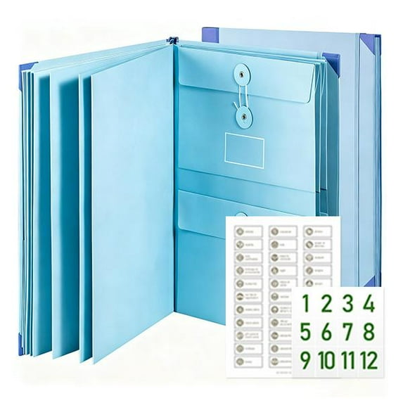 Accordion File Organizer Manila Pocket Document Folder for Passports ...