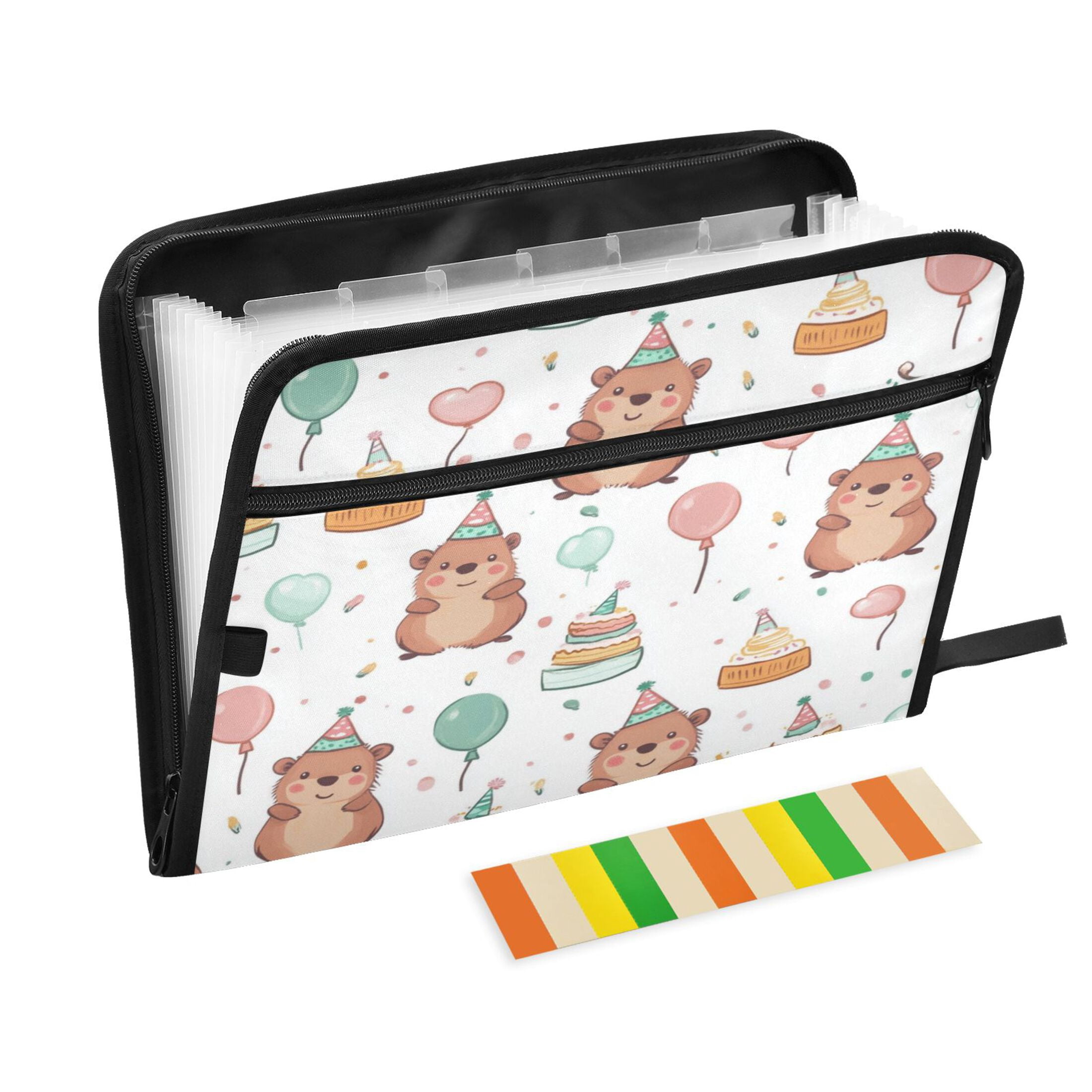 Accordion File Organizer with Zip Closure 13 Pockets Expanding File ...