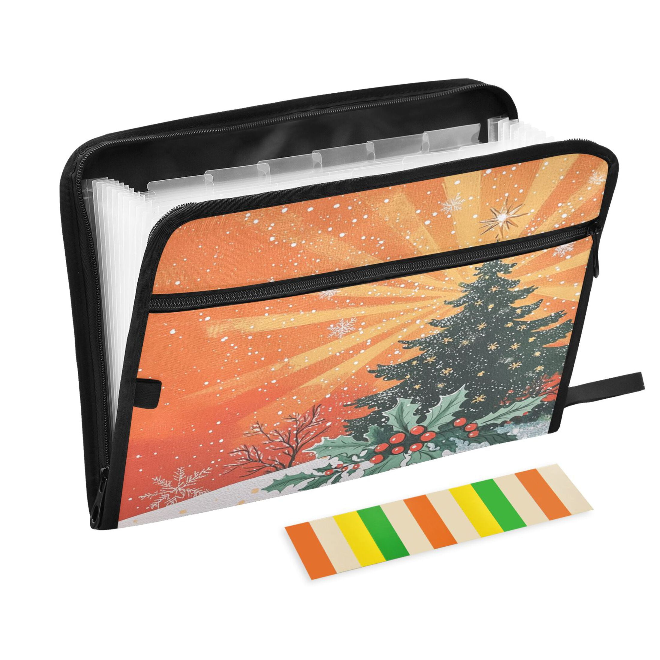 Accordion File Organizer with Zip Closure 13 Pockets Expanding File ...