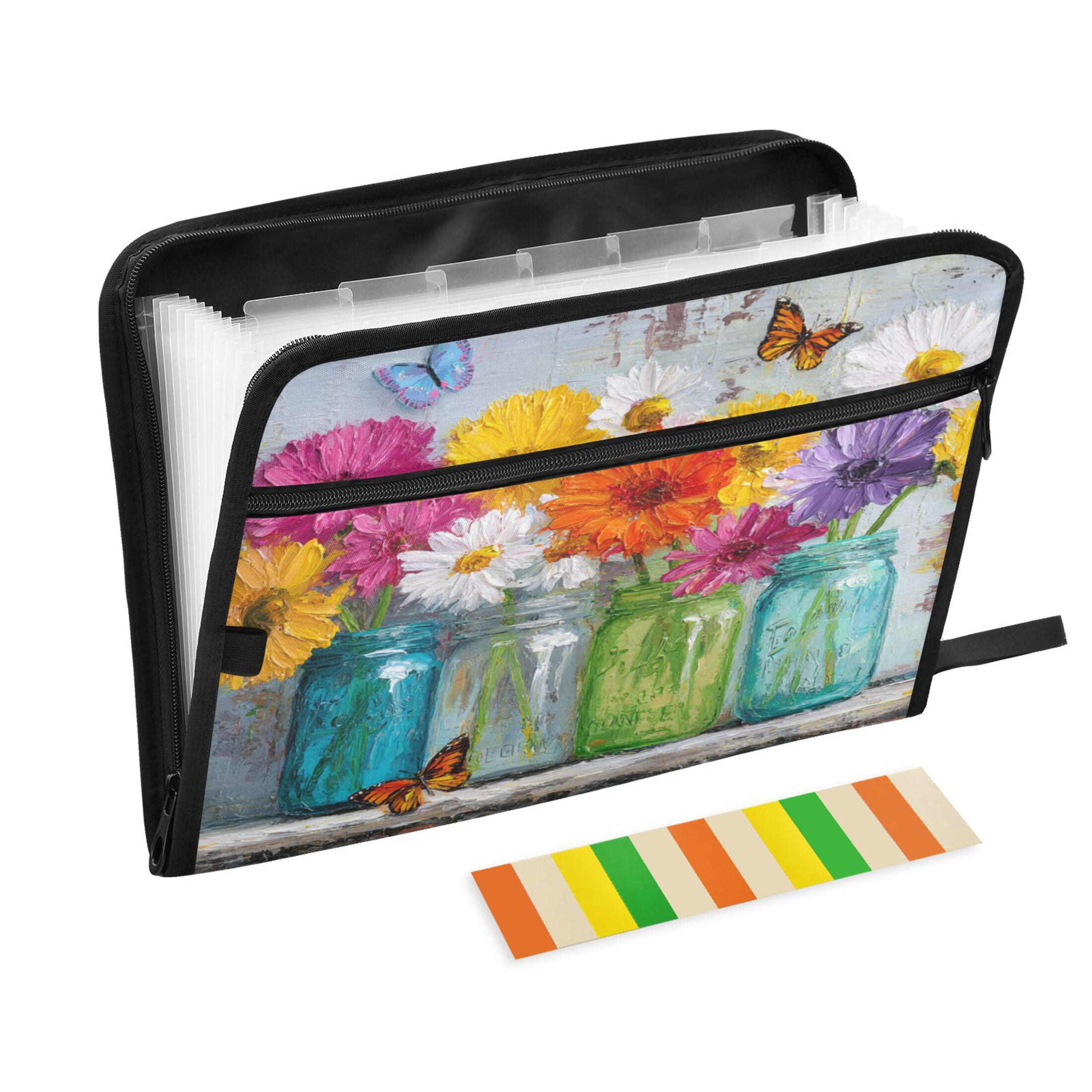 Accordion File Organizer with Zip Closure 13 Pockets Expanding File ...