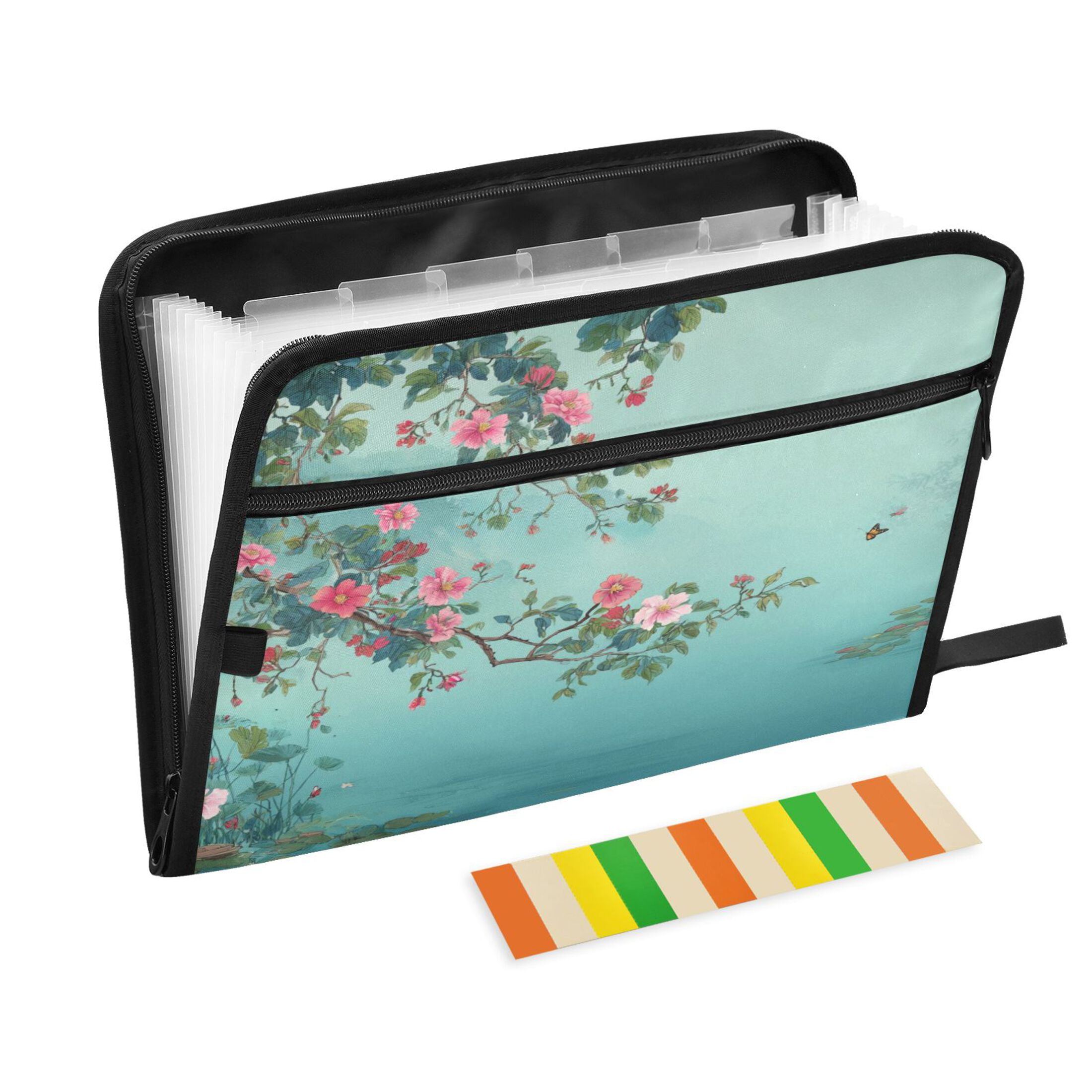 Accordion File Organizer with Zip Closure 13 Pockets Expanding File ...