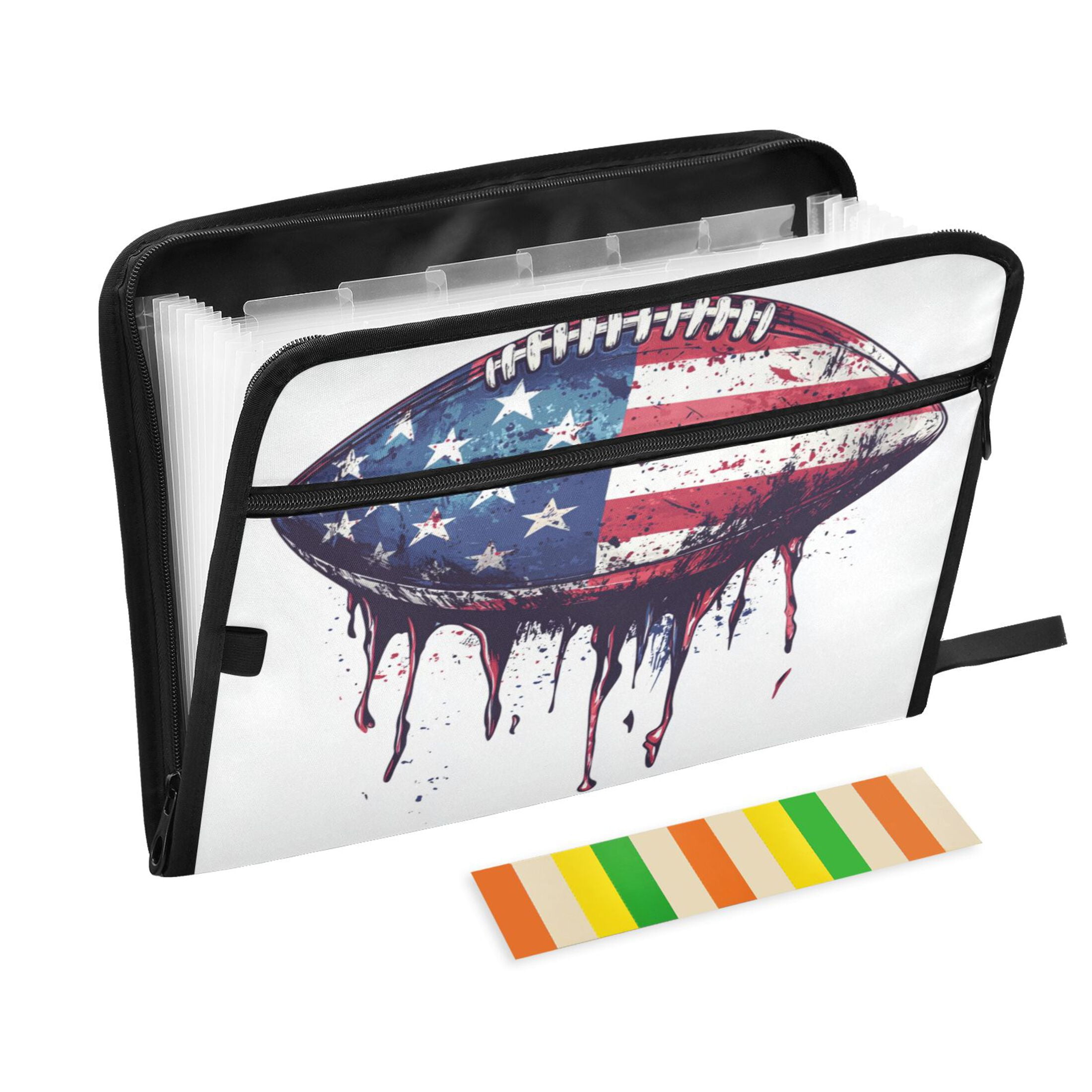 Accordion File Organizer with Zip Closure 13 Pockets Expanding File Folder Letter A4 Paper ...