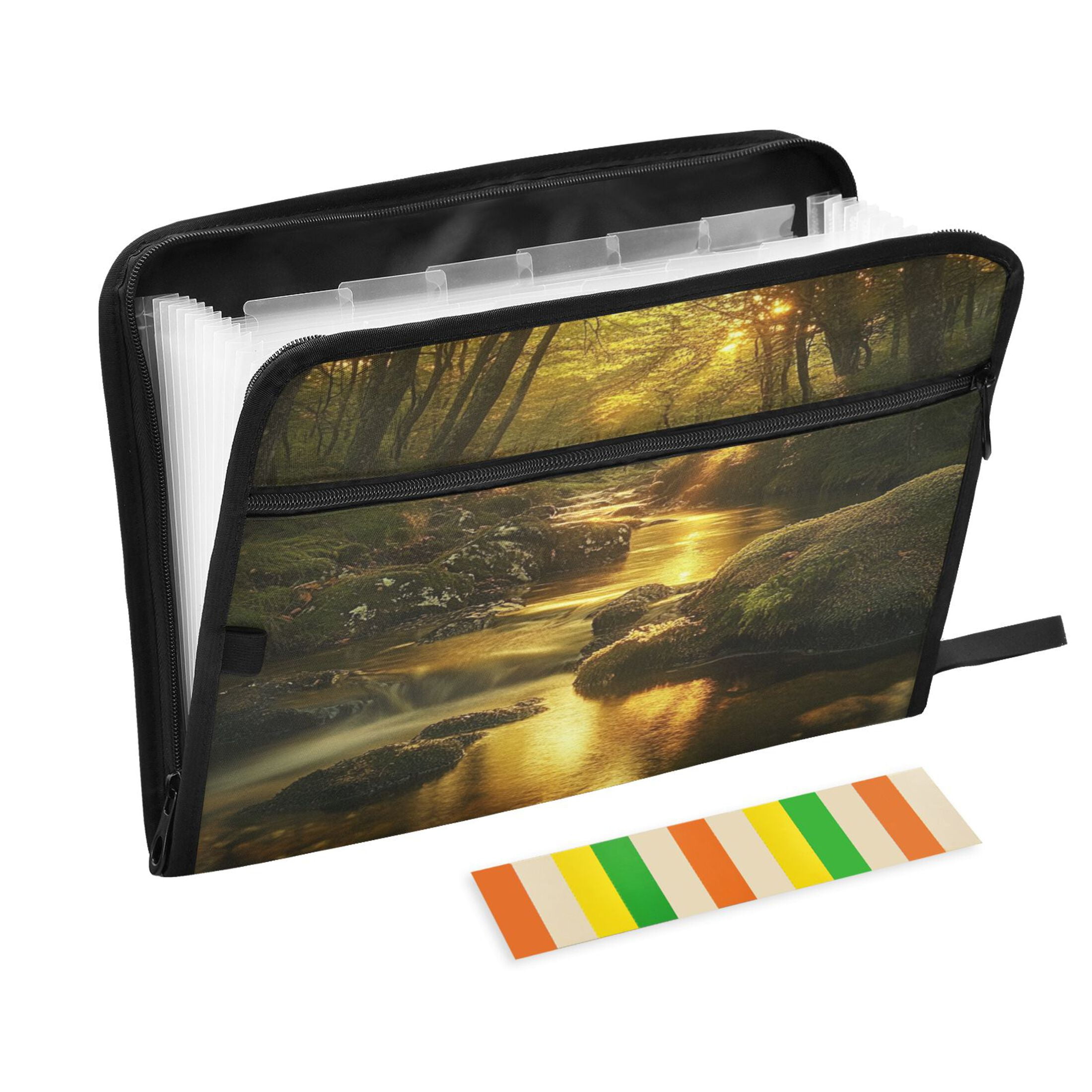 Accordion File Organizer with Zip Closure 13 Pockets Expanding File ...