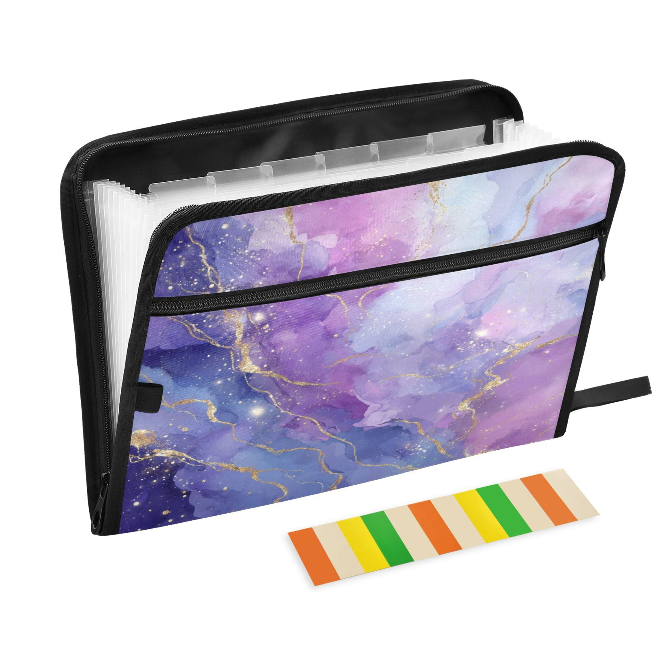 Accordion File Organizer with Zip Closure 13 Pockets Expanding File ...