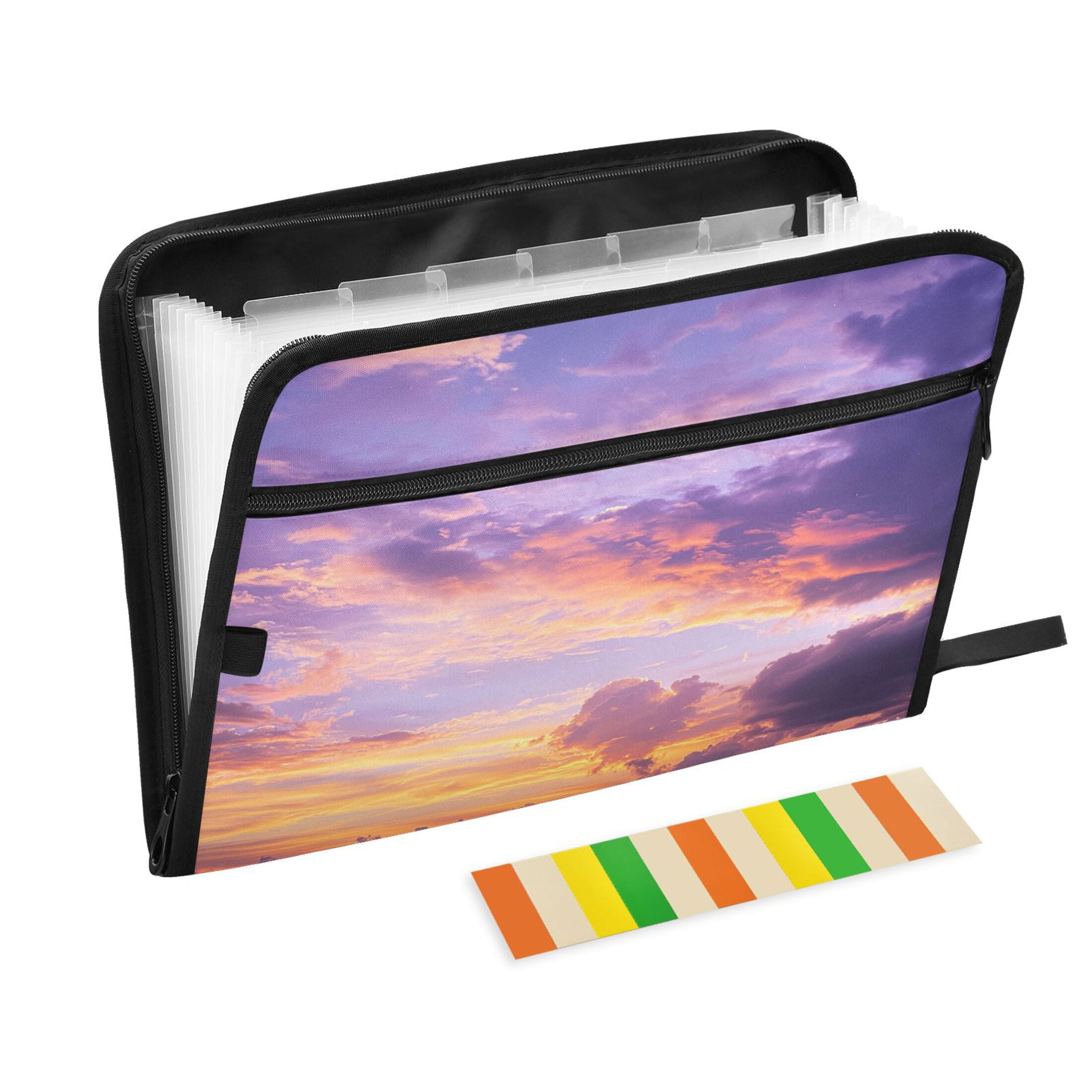 Accordion File Organizer with Zip Closure 13 Pockets Expanding File ...