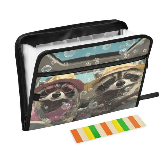 Accordion File Organizer with Zip Closure 13 Pockets Expanding File ...