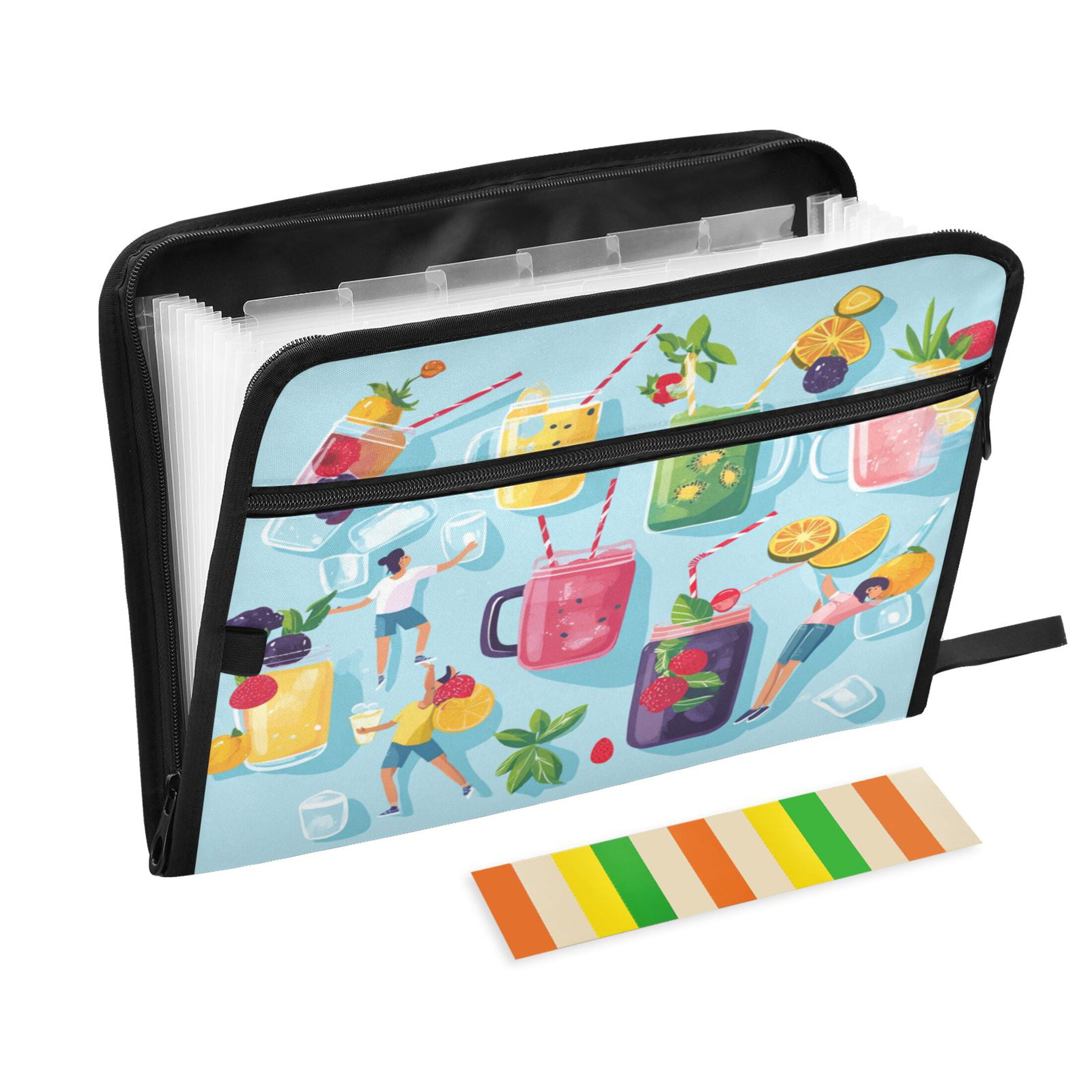Accordion File Organizer with Zip Closure 13 Pockets Expanding File ...