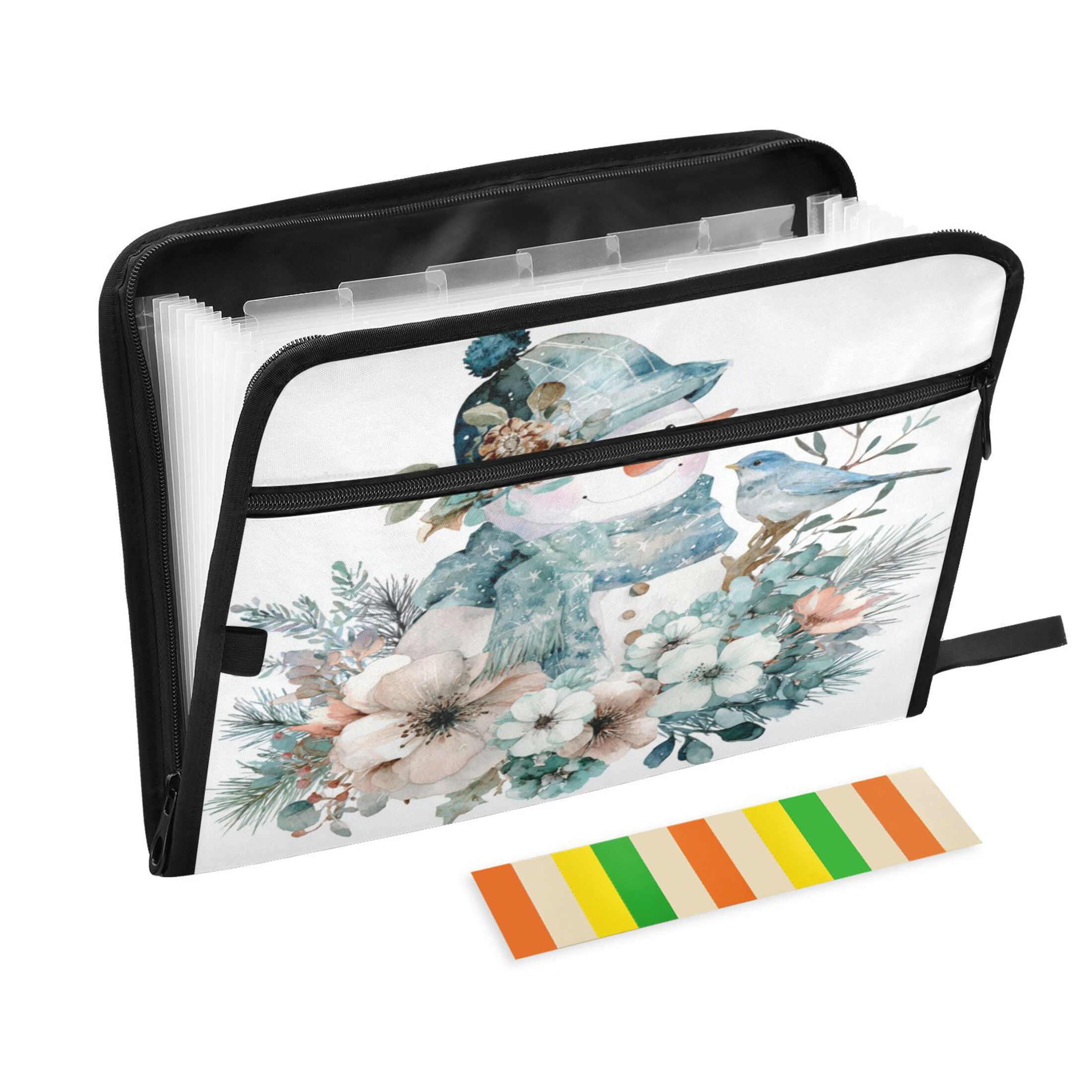 Accordion File Organizer with Zip Closure 13 Pockets Expanding File ...