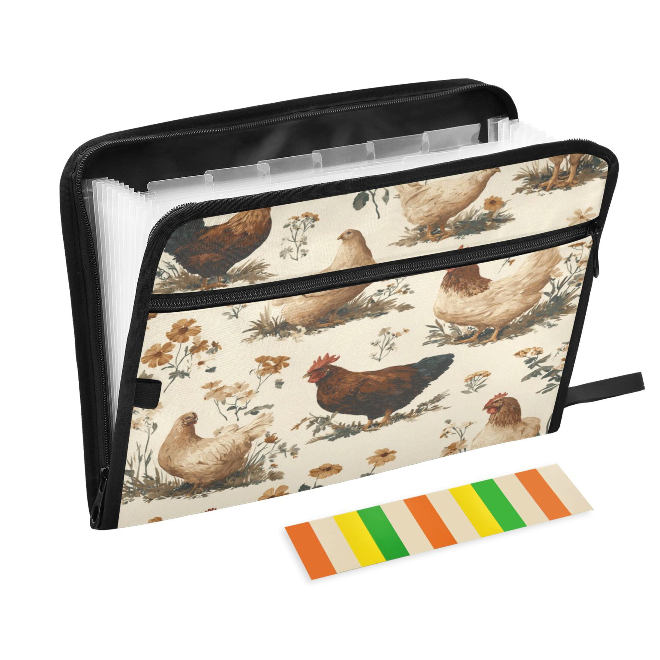 Accordion File Organizer with Zip Closure 13 Pockets Expanding File ...
