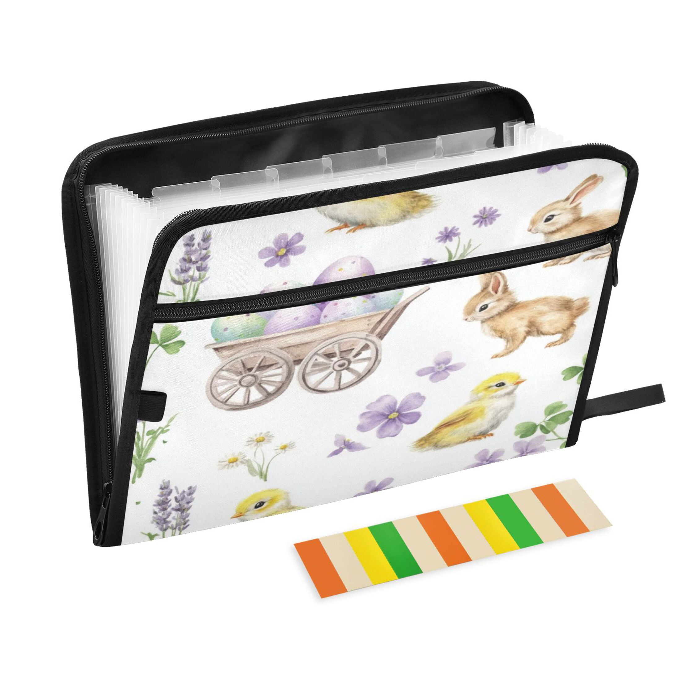 Accordion File Organizer with Zip Closure 13 Pockets Expanding File ...
