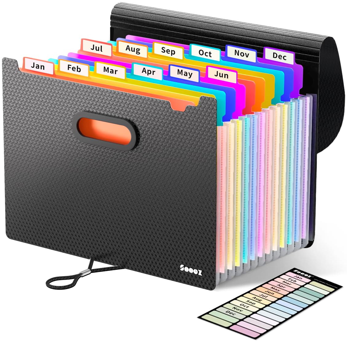 Accordion File Organizer with 12 Deep Pockets, Expanding Document ...