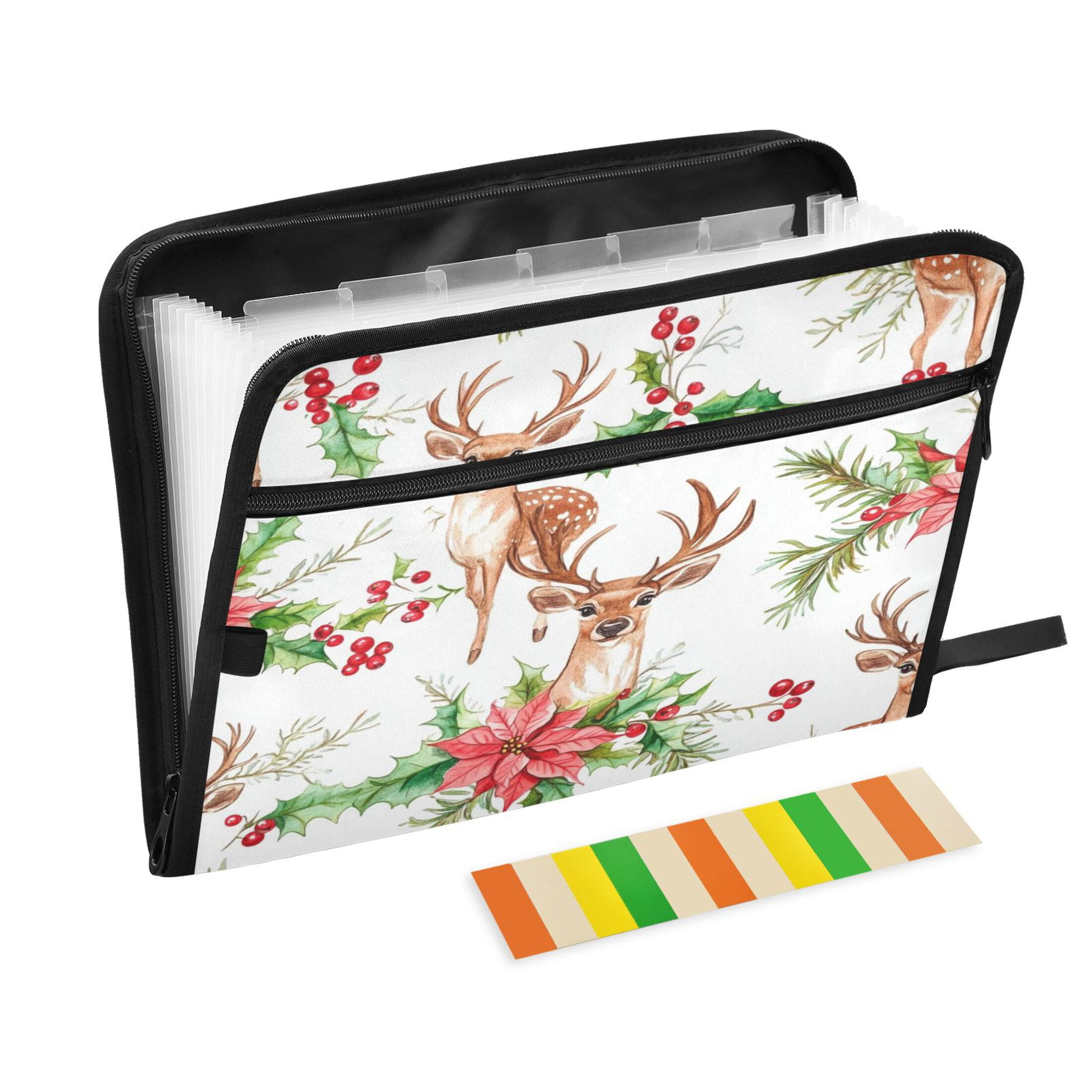 Accordion File Organizer with Zip Closure 13 Pockets Expanding File ...