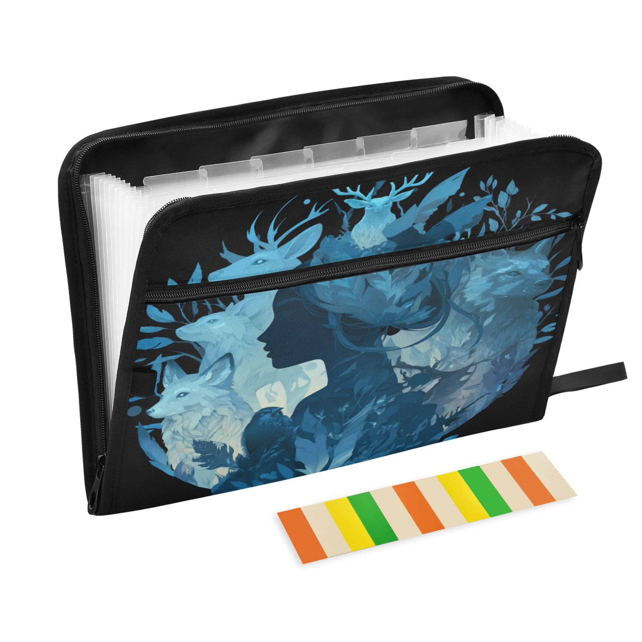 Accordion File Organizer with Zip Closure 13 Pockets Expanding File ...