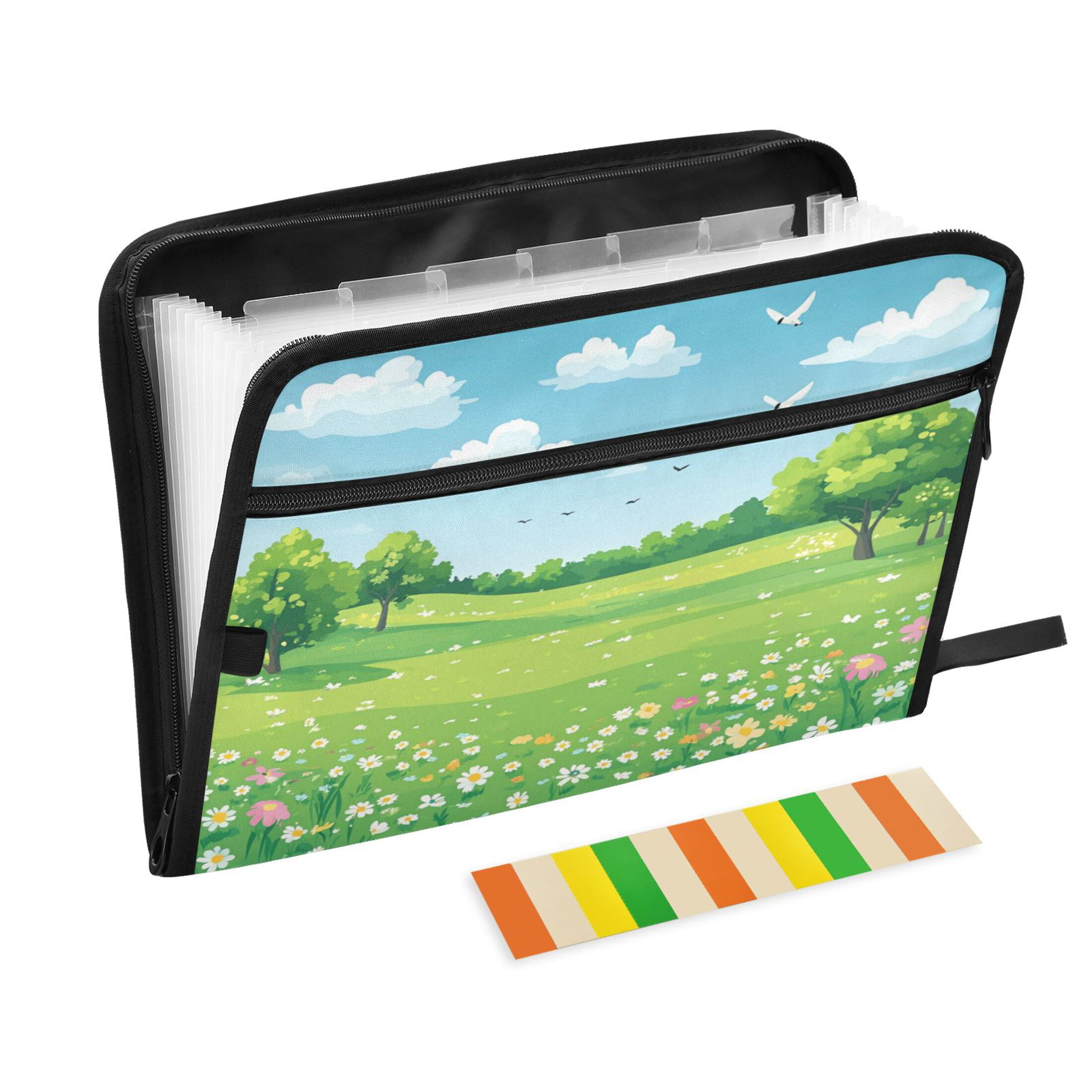 Accordion File Organizer with Zip Closure 13 Pockets Expanding File ...