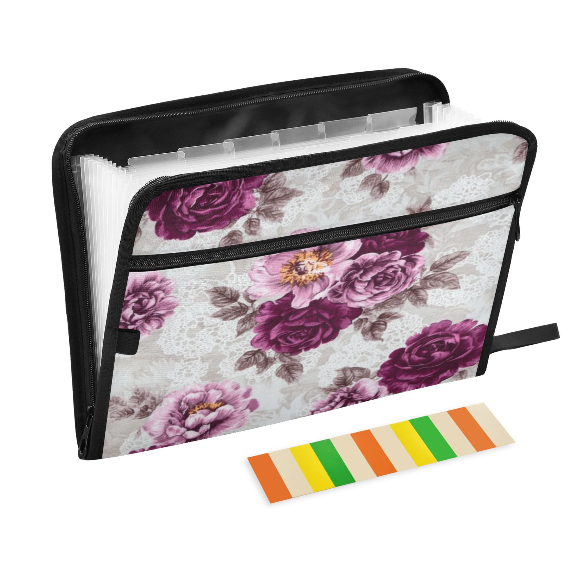 Accordion File Organizer with Zip Closure 13 Pockets Expanding File ...