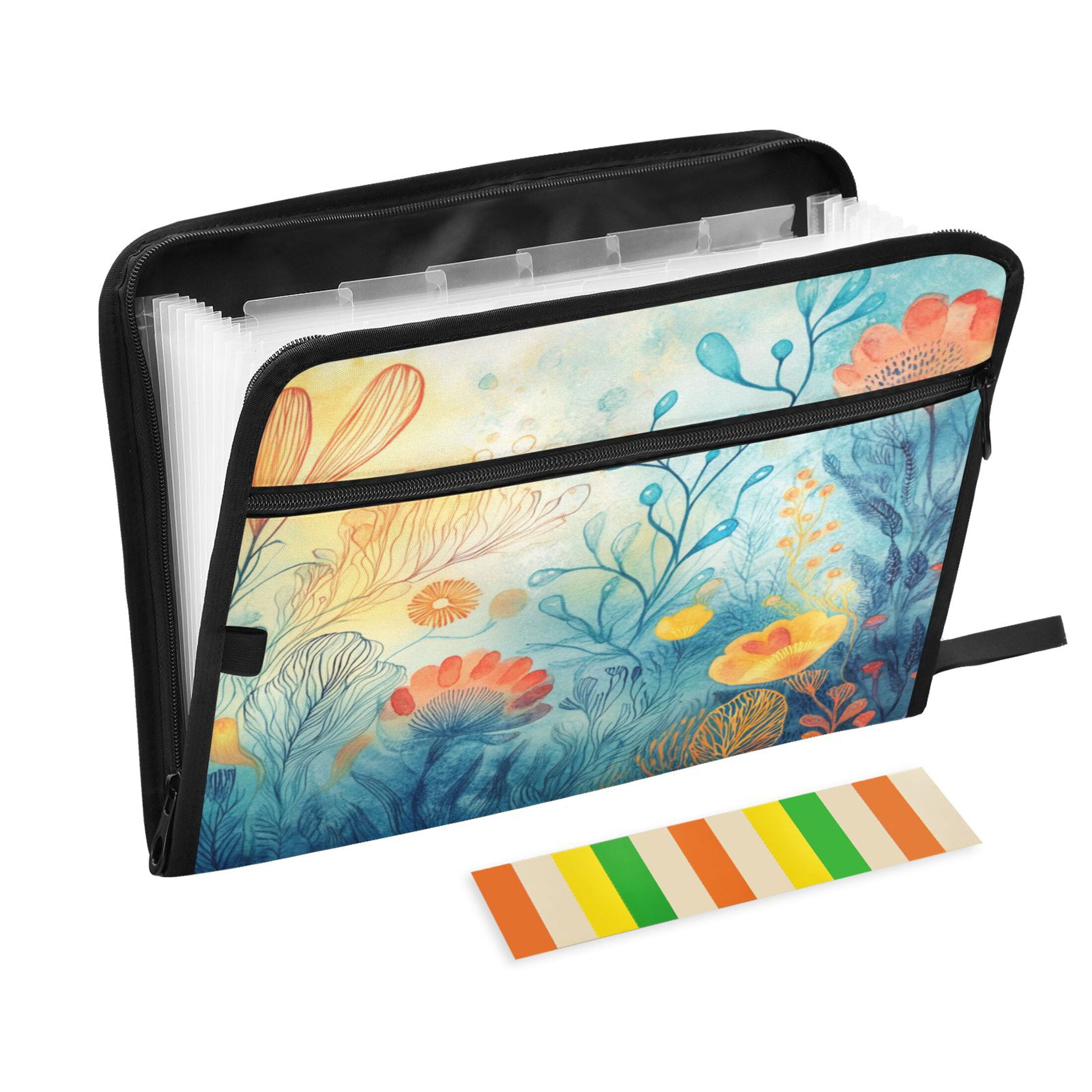 Accordion File Organizer with Zip Closure 13 Pockets Expanding File ...