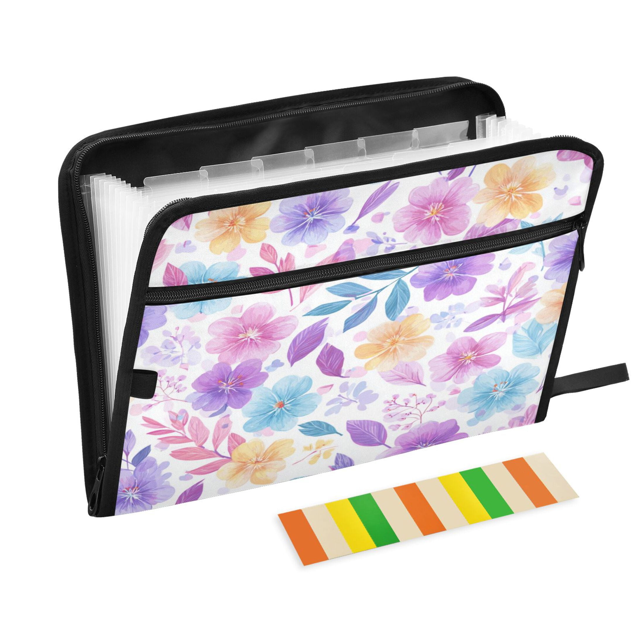 Accordion File Organizer with Zip Closure 13 Pockets Expanding File ...
