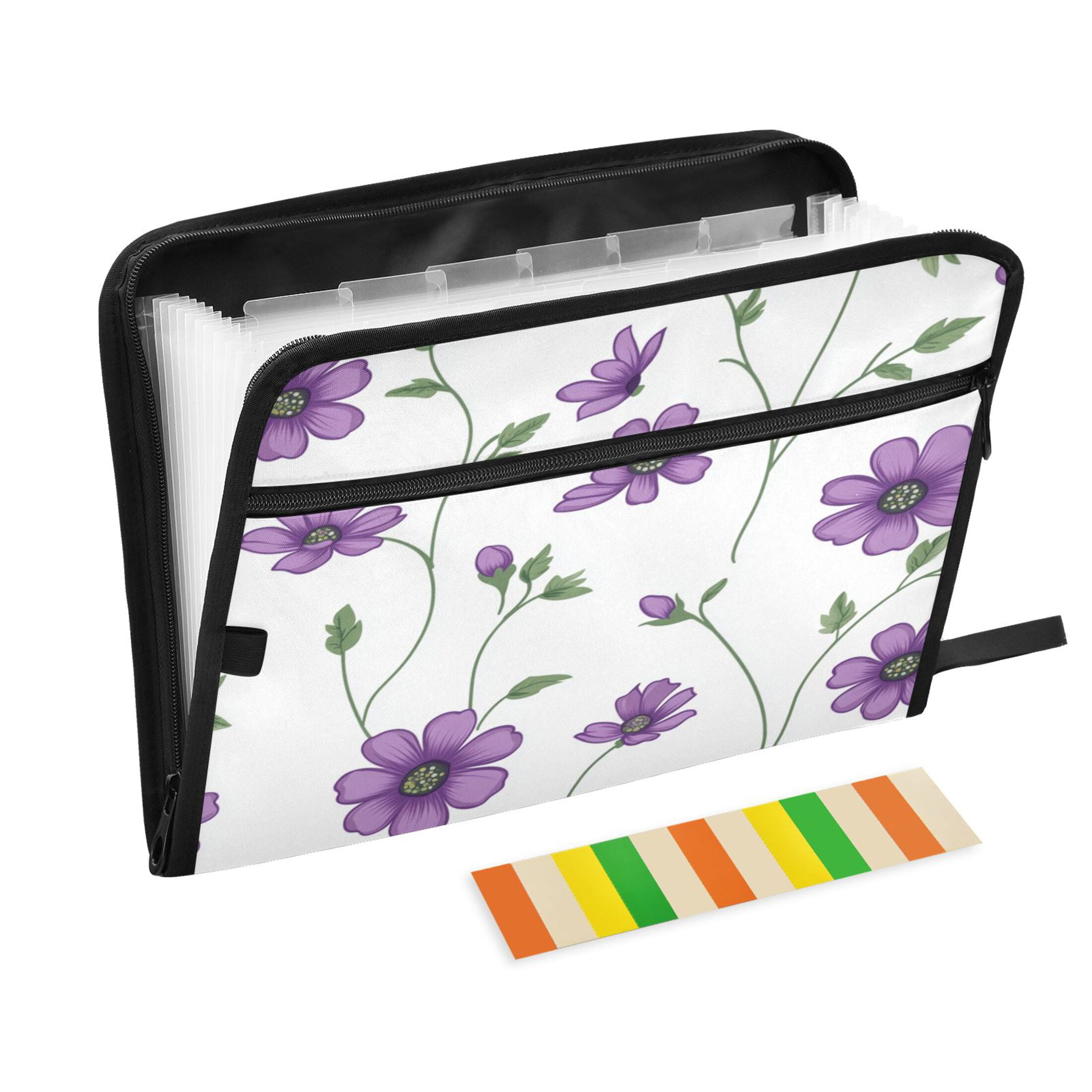 Accordion File Organizer with Zip Closure 13 Pockets Expanding File ...