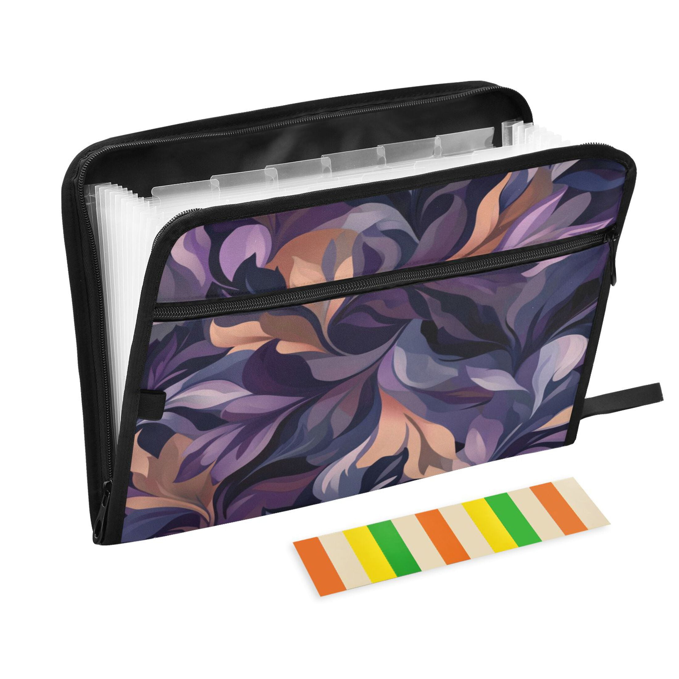Accordion File Organizer with Zip Closure 13 Pockets Expanding File ...
