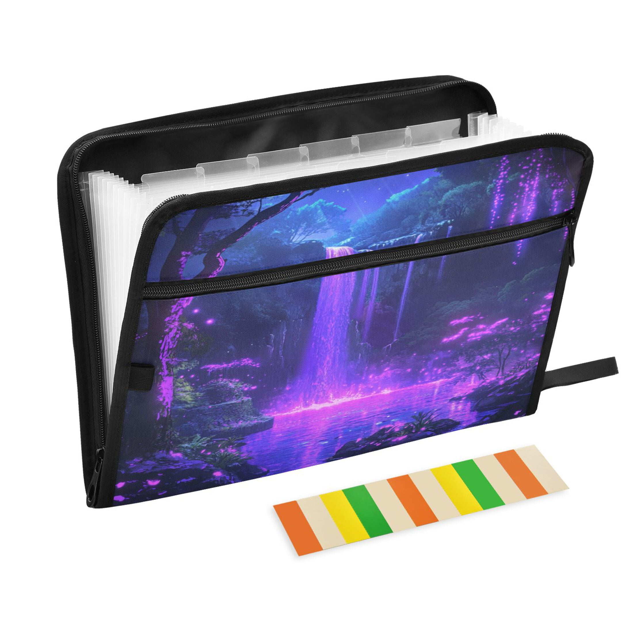 Accordion File Organizer with Zip Closure 13 Pockets Expanding File ...