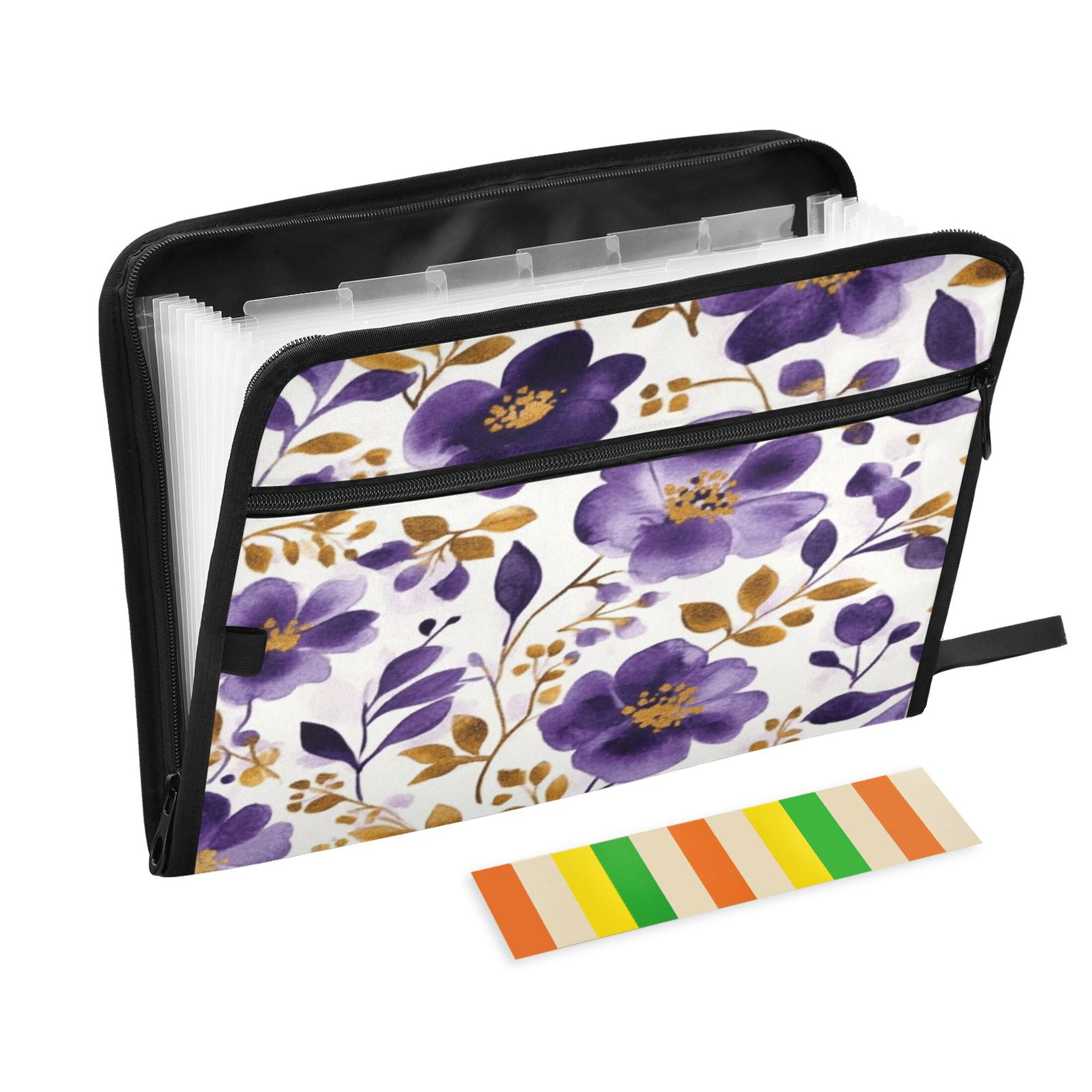 Accordion File Organizer with Zip Closure 13 Pockets Expanding File Folder Letter A4 Paper ...