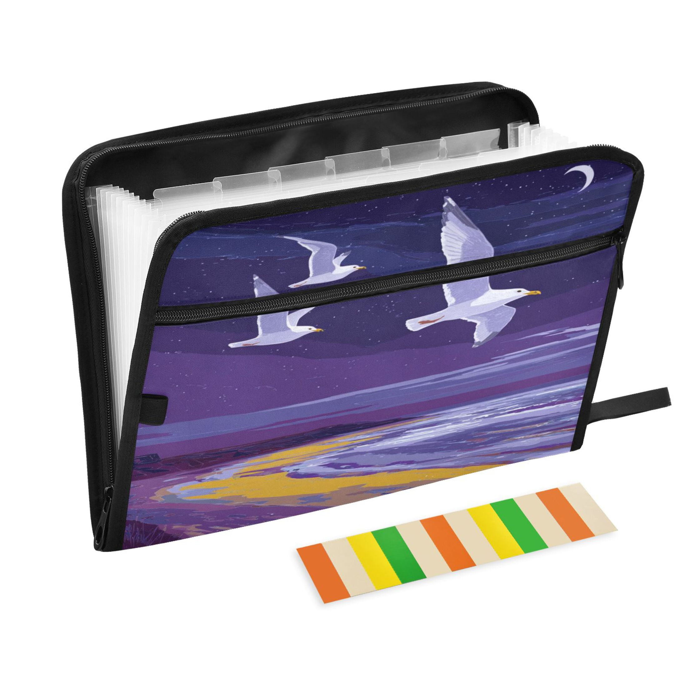 Accordion File Organizer with Zip Closure 13 Pockets Expanding File ...