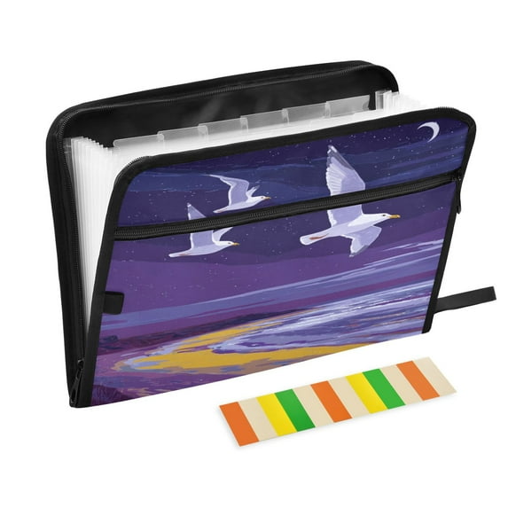 Accordion File Organizer with Zip Closure 13 Pockets Expanding File ...