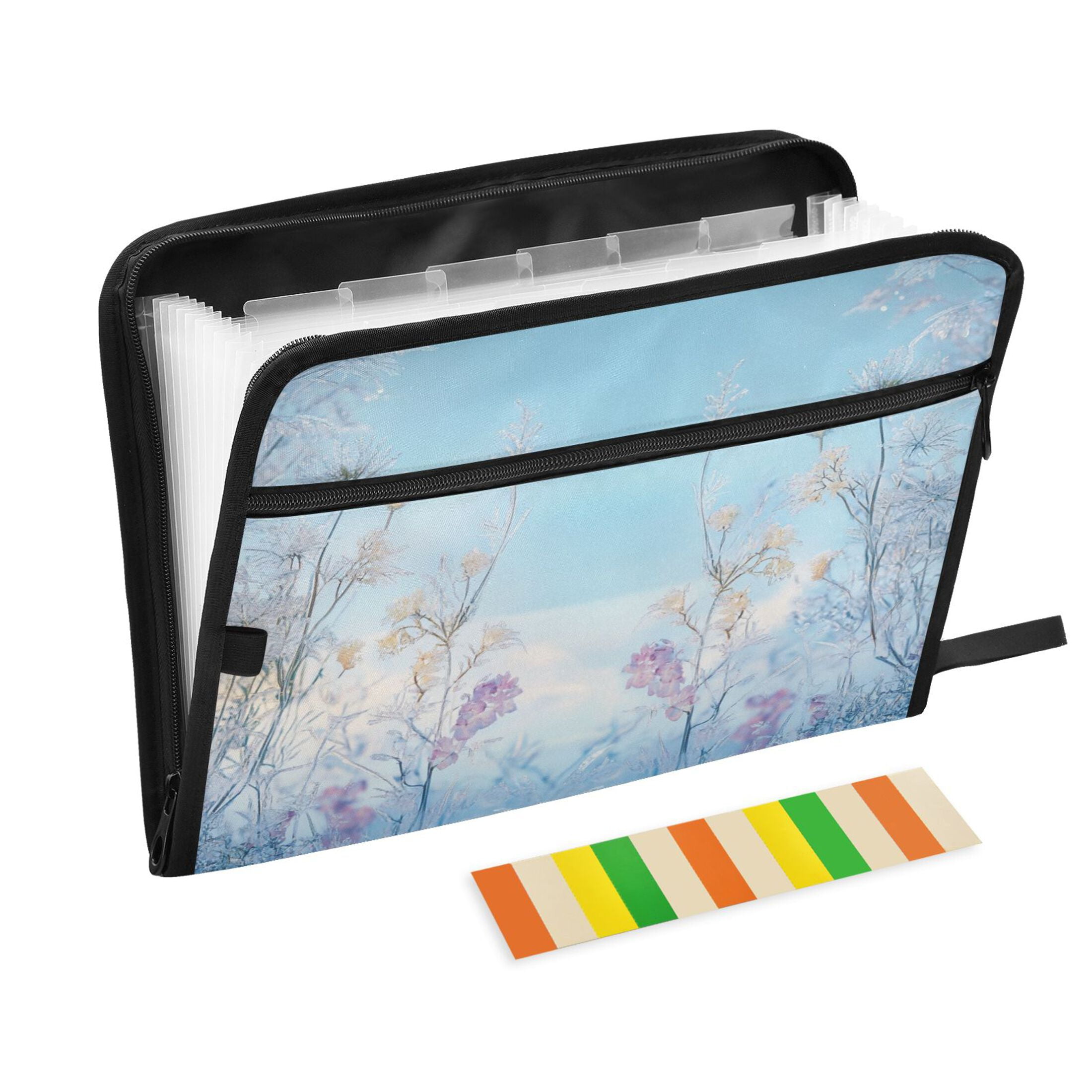 Accordion File Organizer with Zip Closure 13 Pockets Expanding File ...