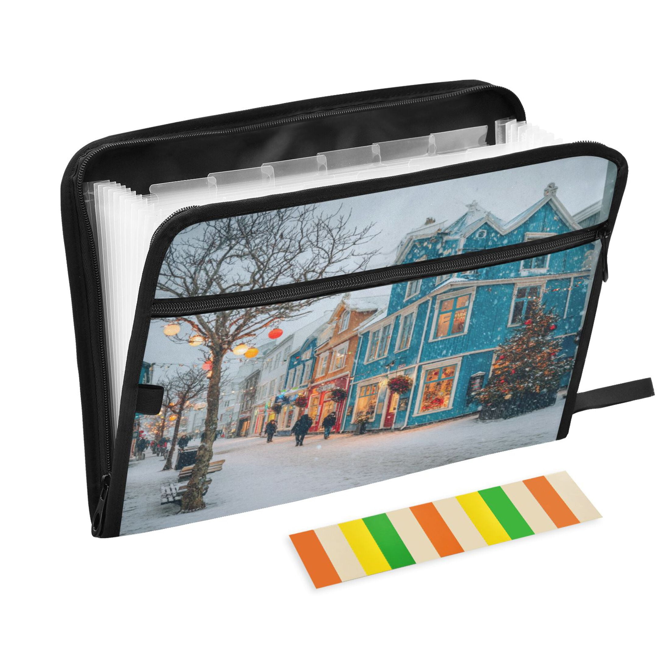 Accordion File Organizer with Zip Closure 13 Pockets Expanding File ...